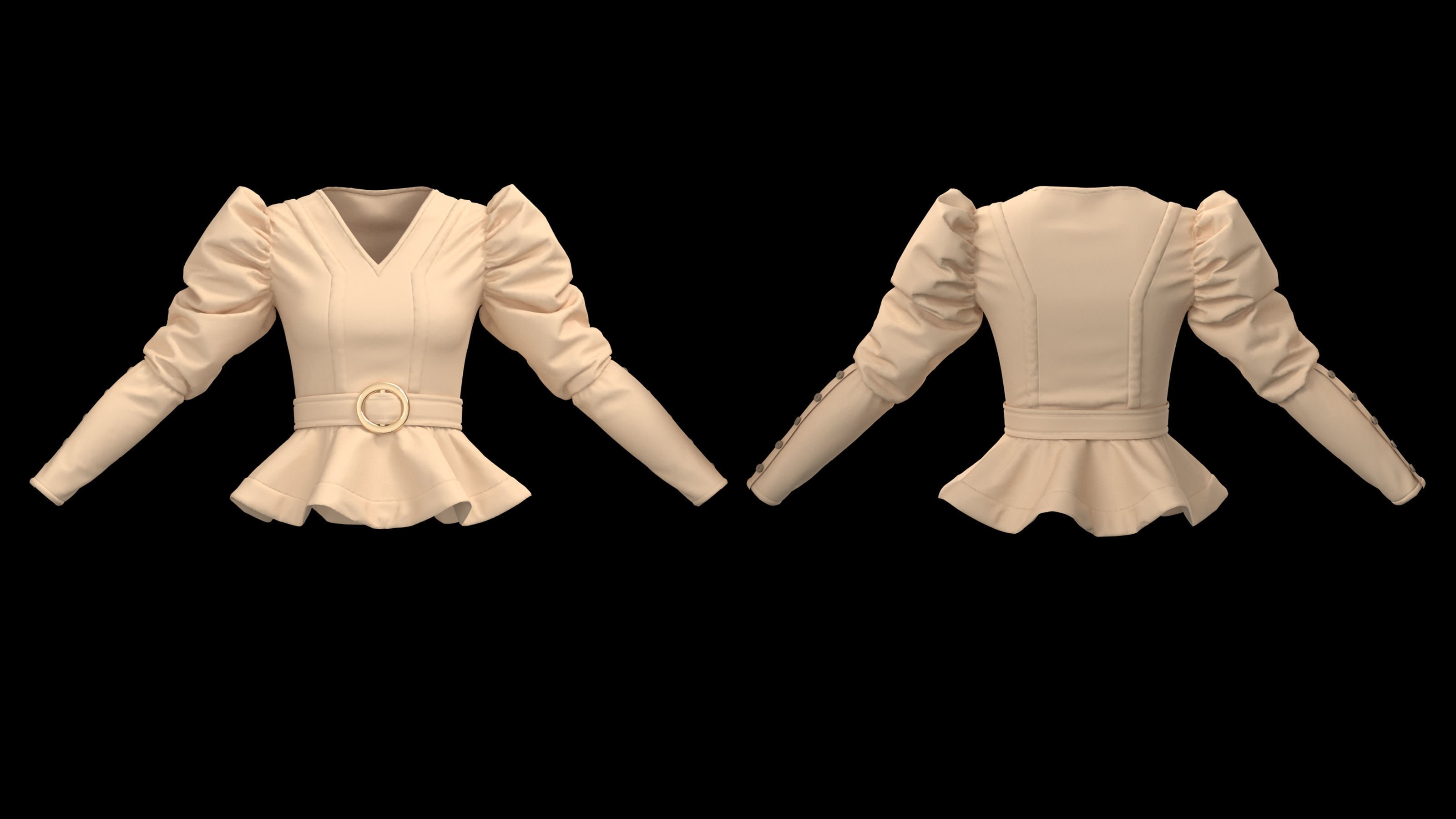 6 Womens Blouses 3D model | CGTrader