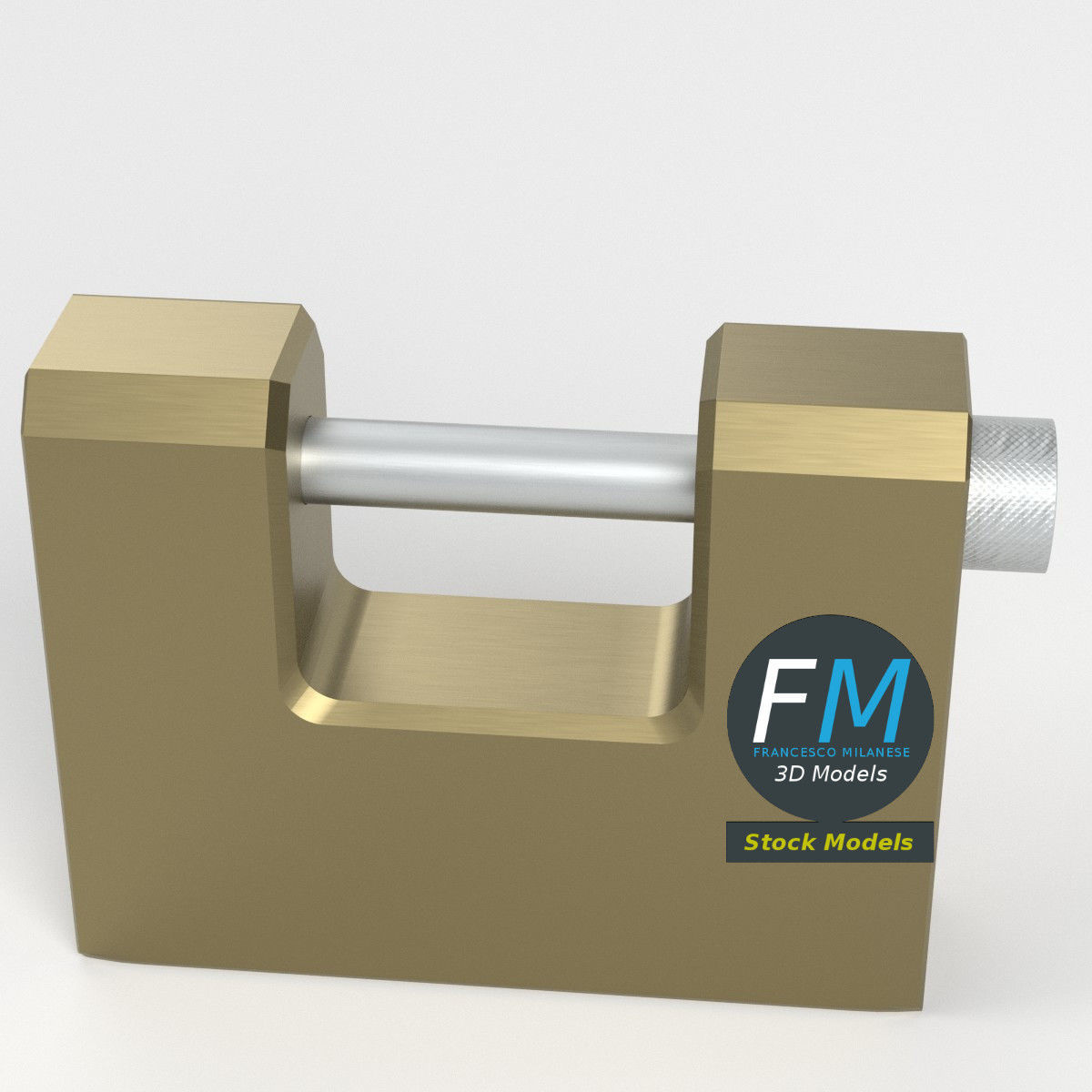 Rectangular padlock 3D model | CGTrader