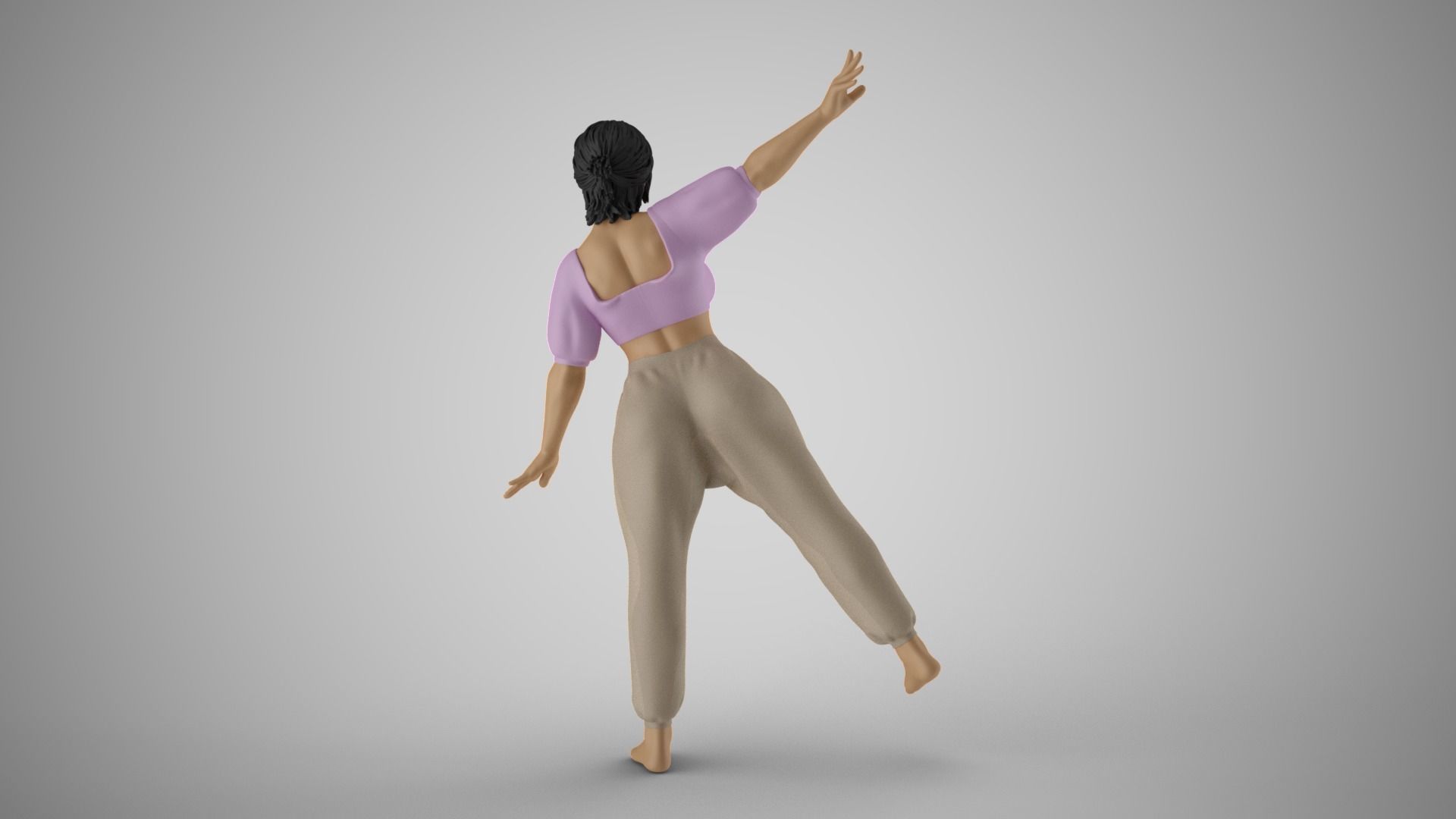 Balancing Girl 3D model 3D printable | CGTrader