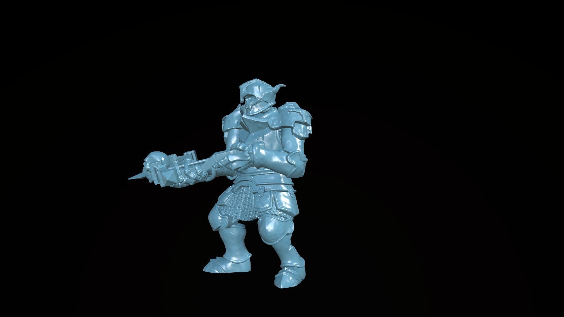 Undead Knight with crossbow 3D model 3D printable | CGTrader