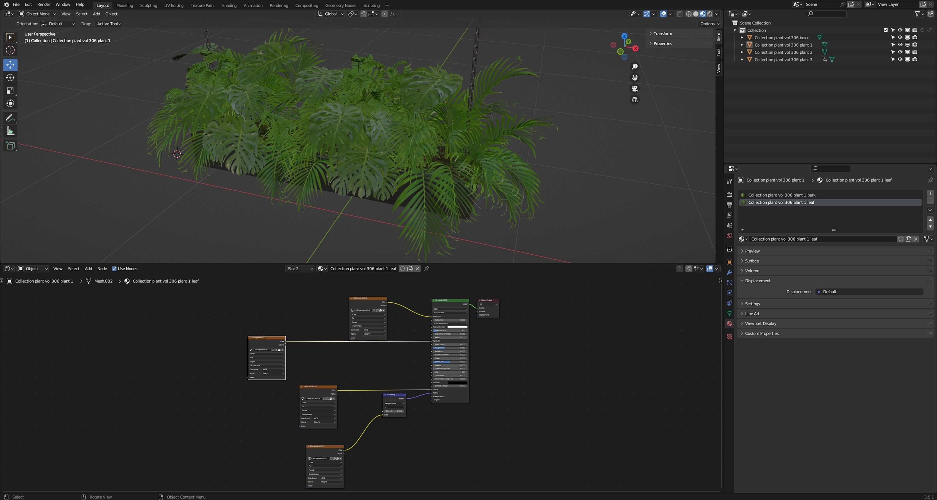 Collection plant vol 306 - blender model 3D model | CGTrader