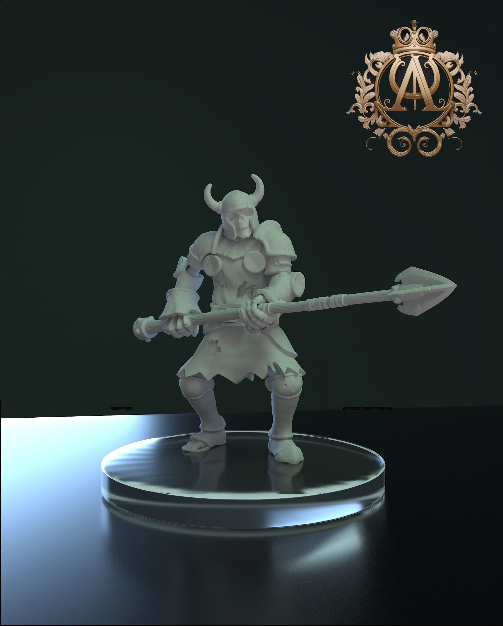 Undead Knight with spear 3D model 3D printable | CGTrader