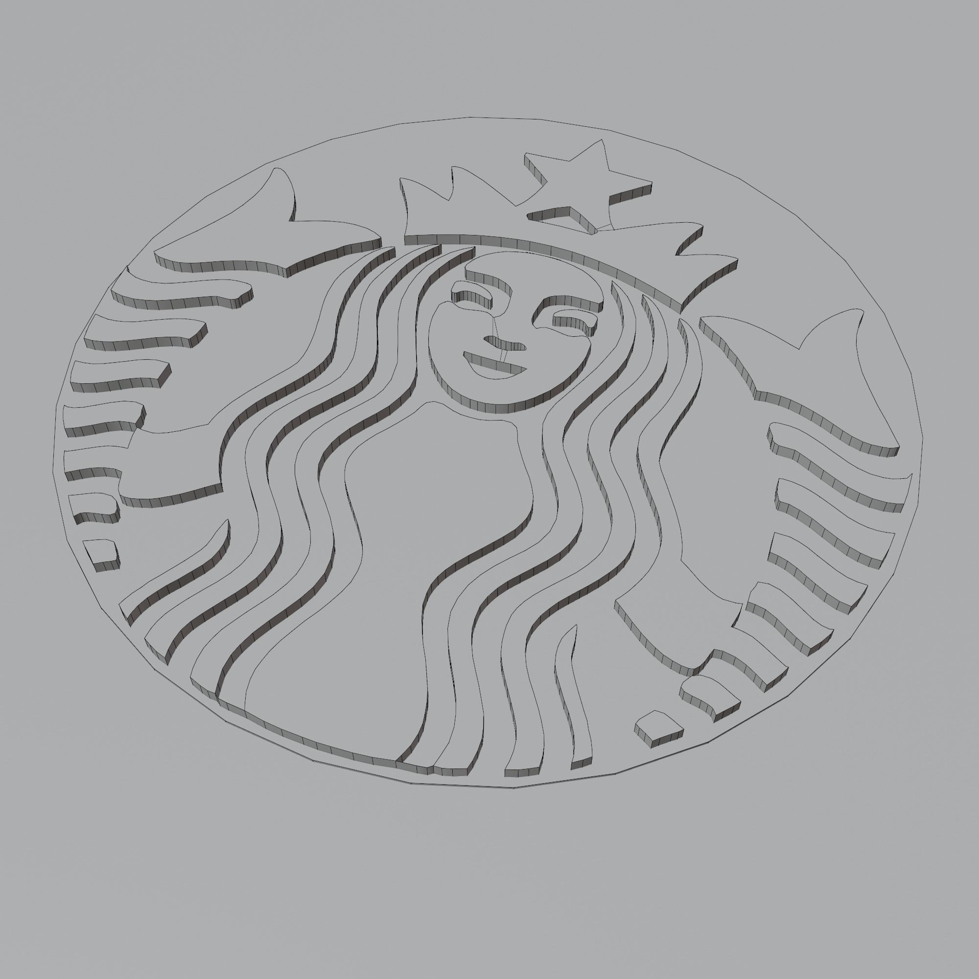 3D model Starbucks 3d logo VR / AR / low-poly | CGTrader