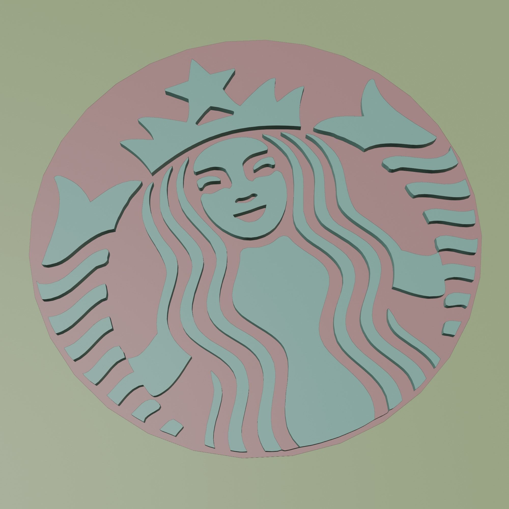 3D model Starbucks 3d logo VR / AR / low-poly | CGTrader