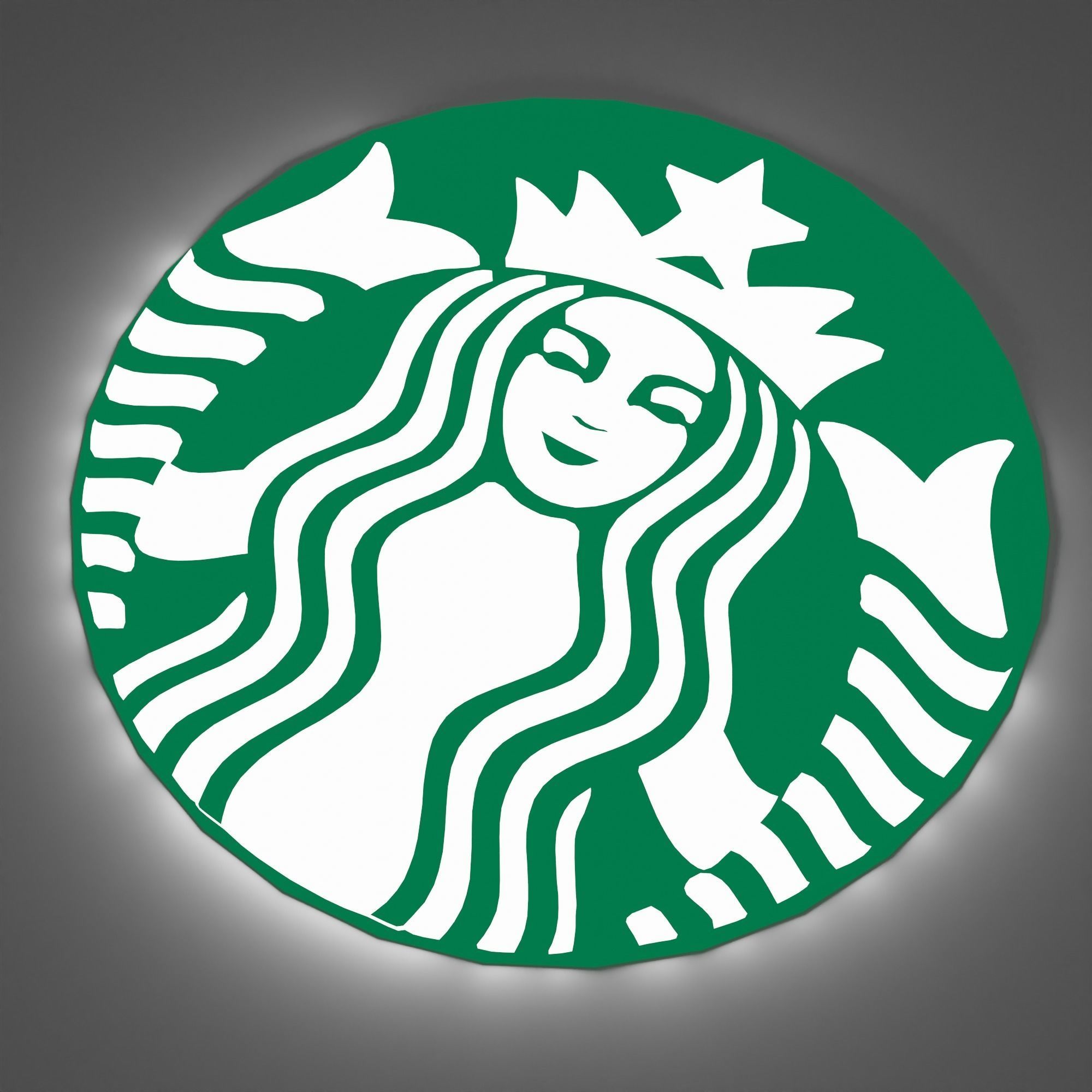 3D model Starbucks 3d logo VR / AR / low-poly | CGTrader