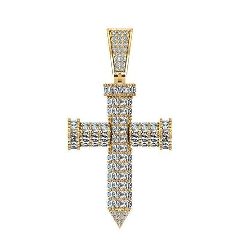 FANCY CROSS PENDANT 3D model 3D printable | CGTrader