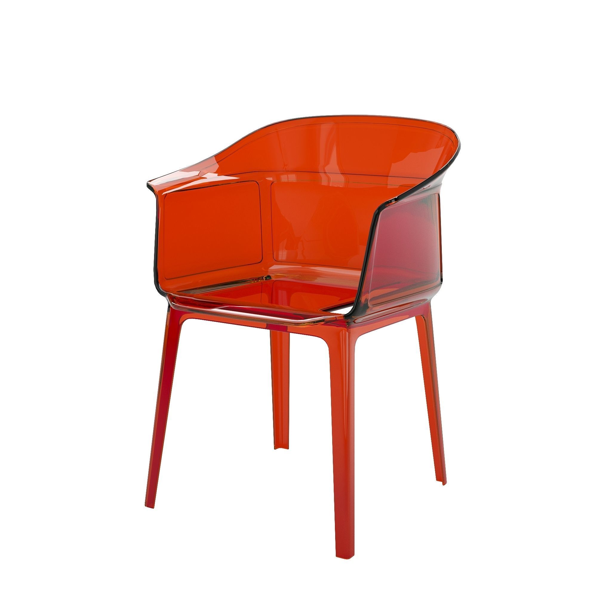 Papyrus Stackable armchair plastic material brown Polycarbonate 3D ...