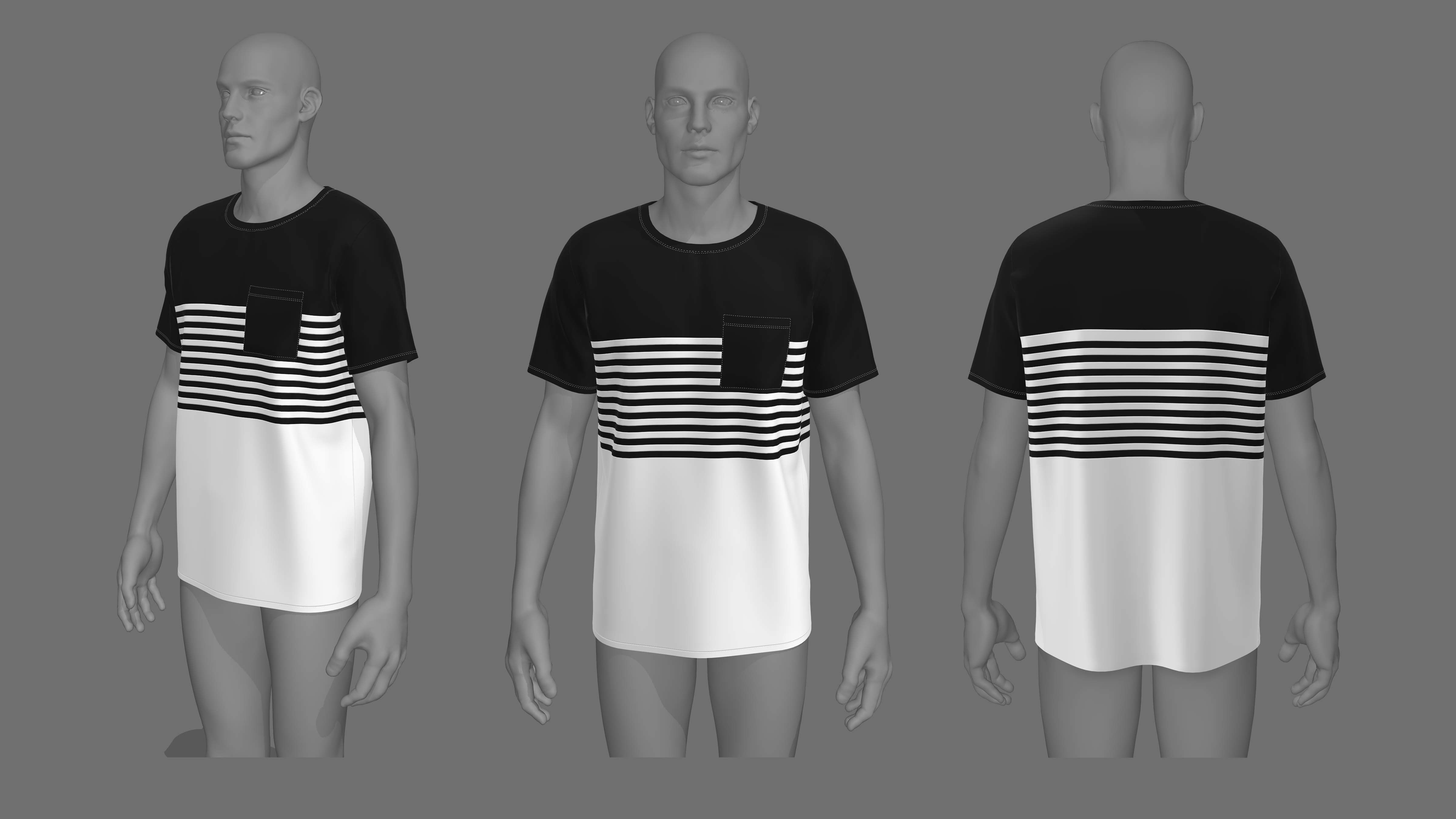 30 t-shirt models 3D model | CGTrader