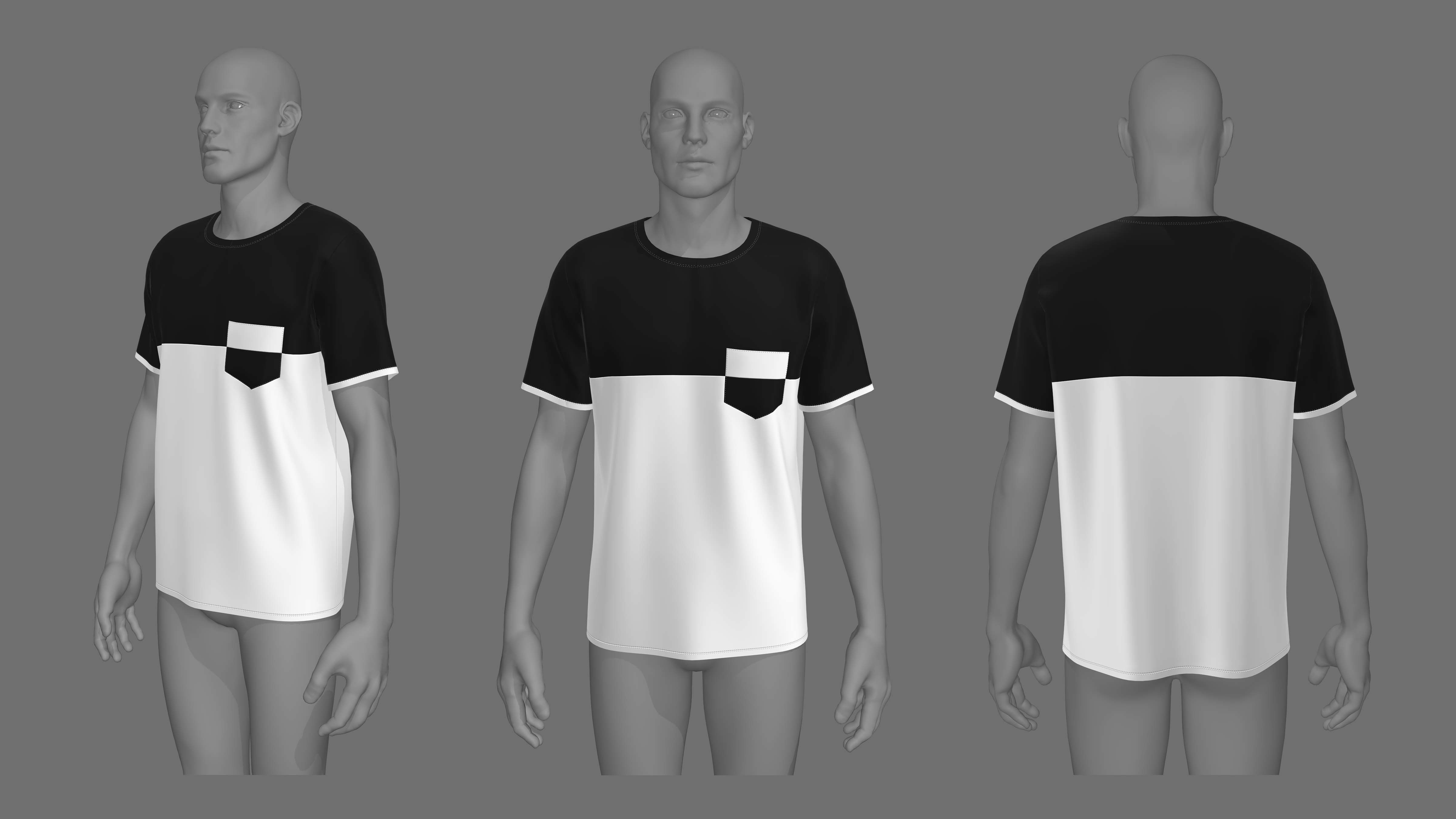 30 t-shirt models 3D model | CGTrader