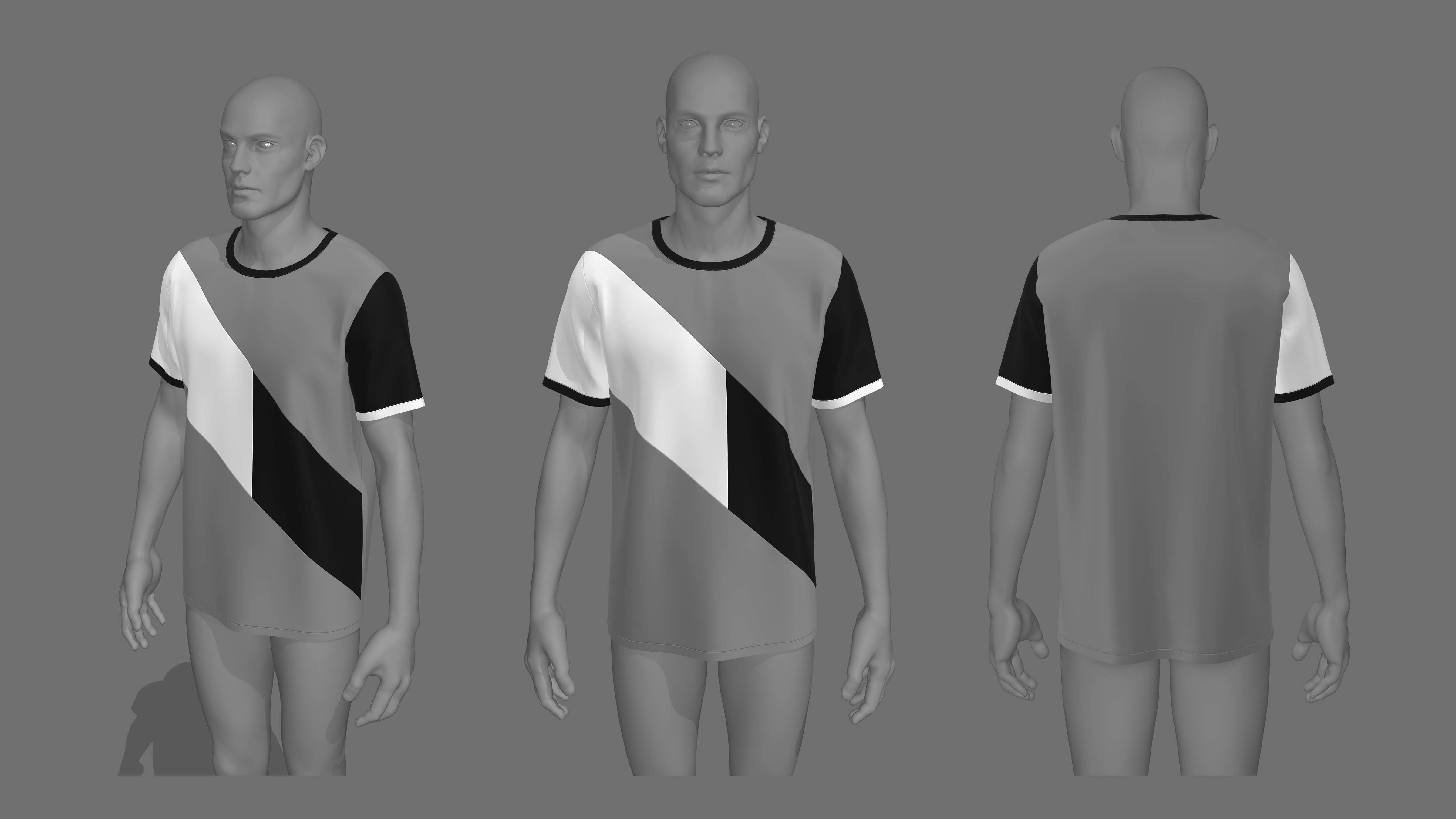 30 t-shirt models 3D model | CGTrader