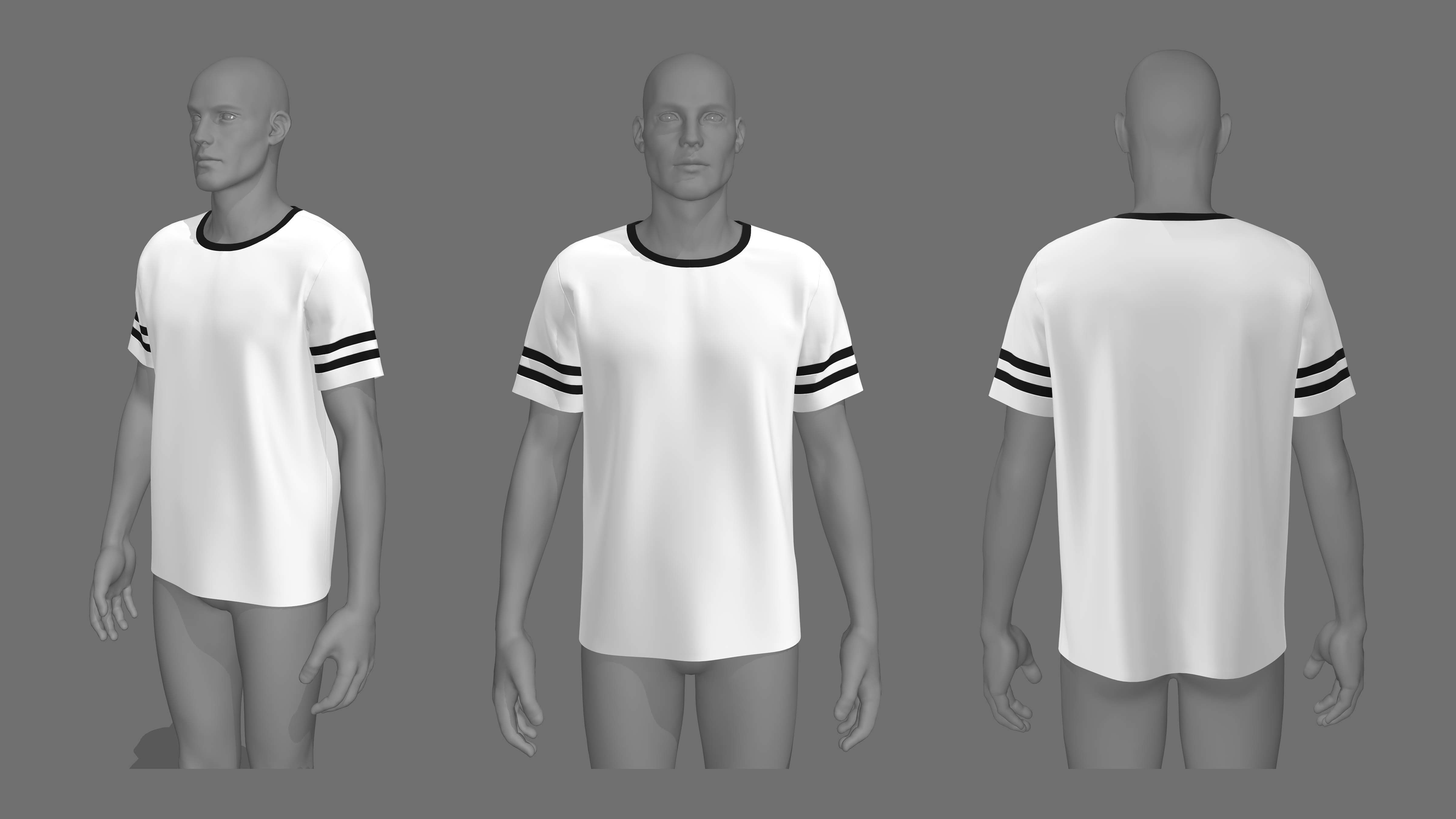 30 t-shirt models 3D model | CGTrader
