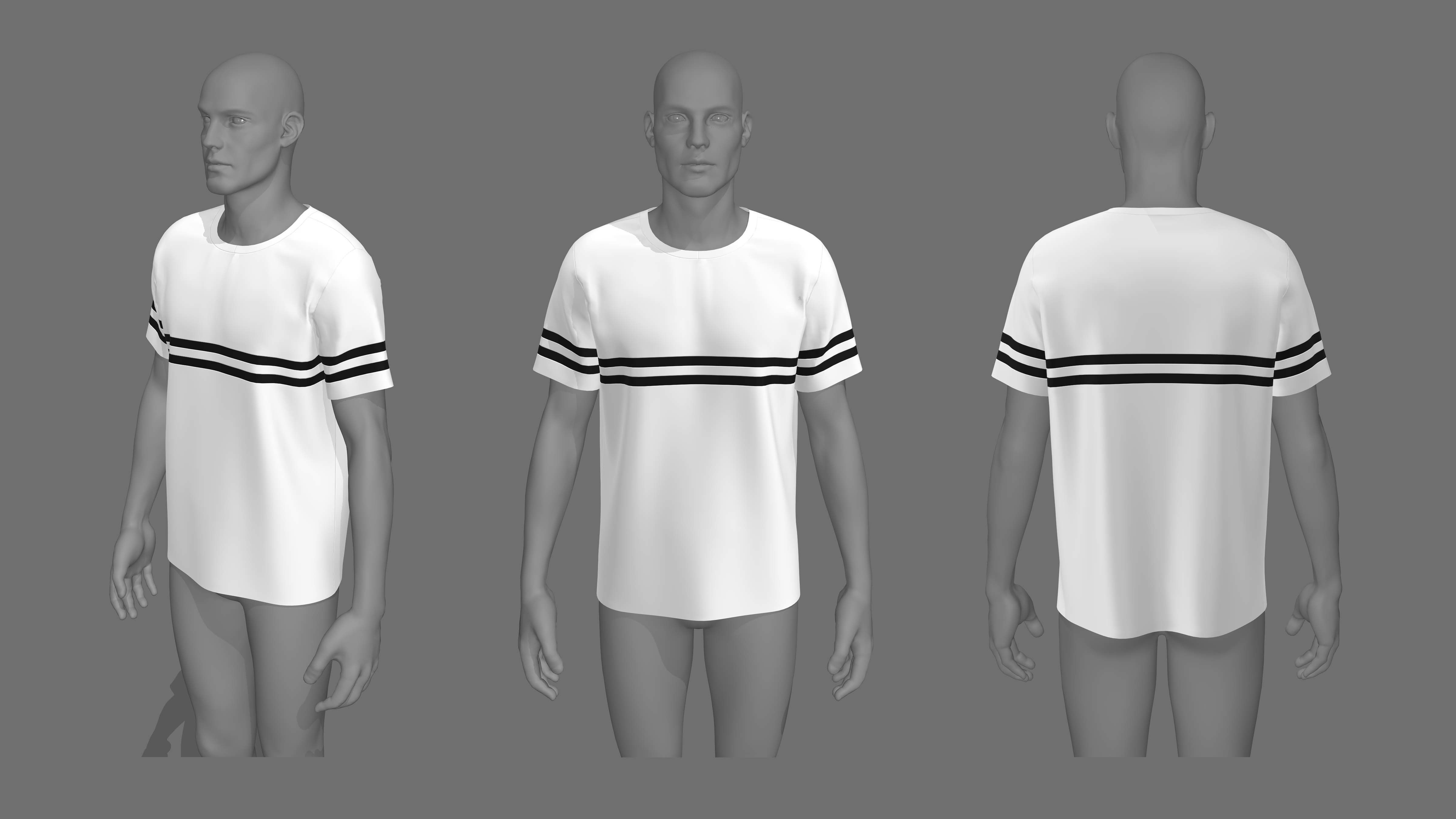 30 t-shirt models 3D model | CGTrader