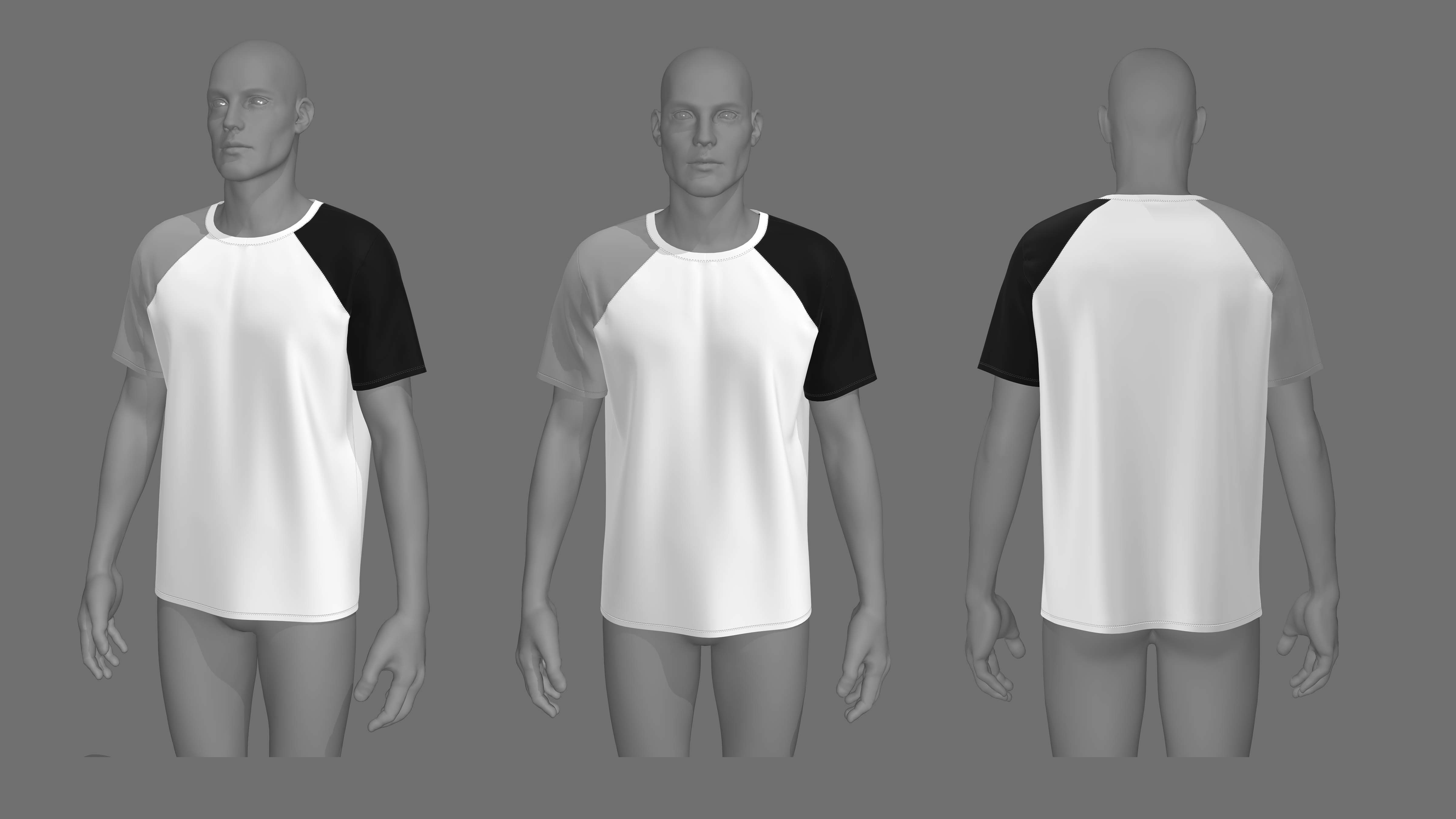 30 t-shirt models 3D model | CGTrader