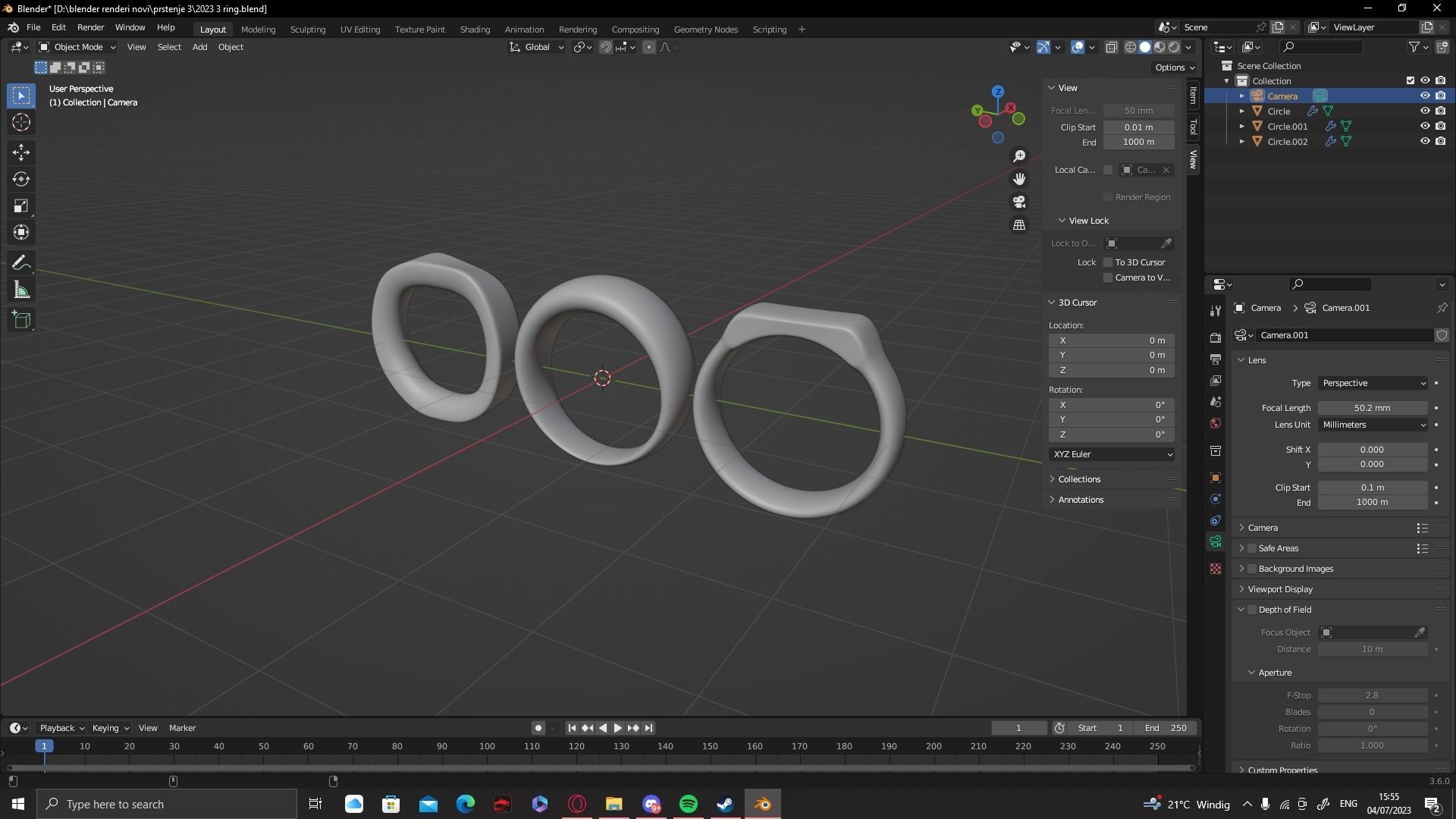 3 printable rings 3D model 3D printable | CGTrader