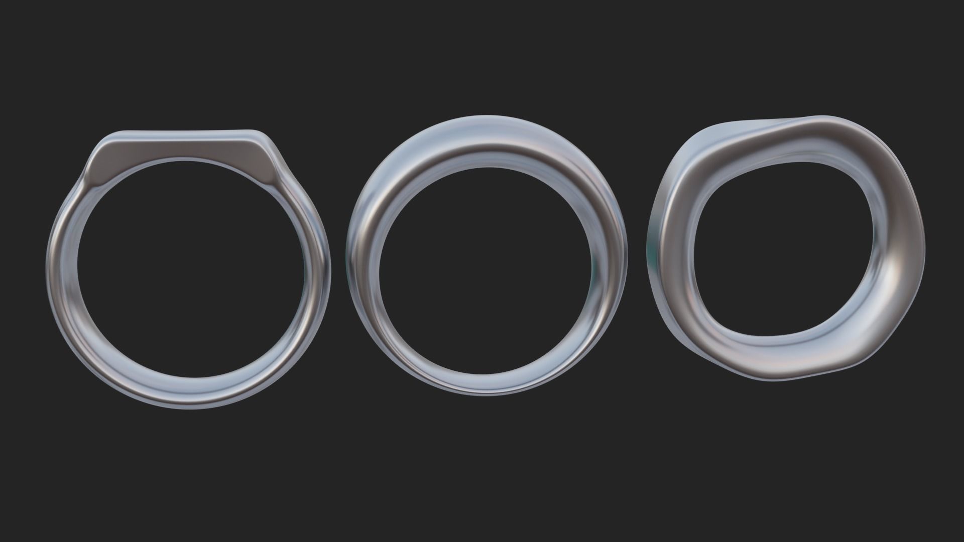 3 printable rings 3D model 3D printable | CGTrader