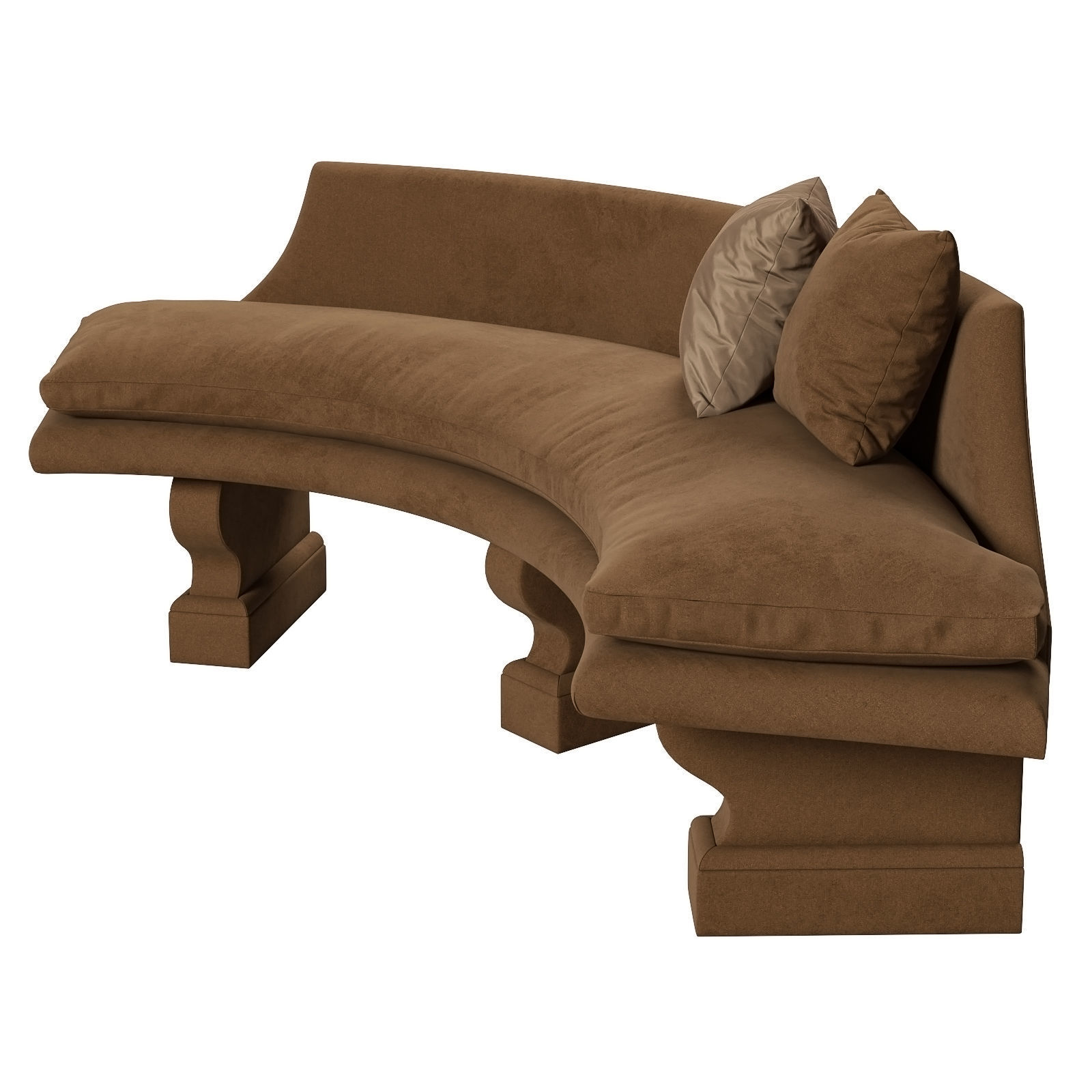 Saladino Curved Bench 3D model | CGTrader