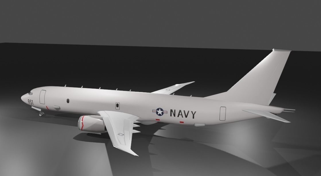 3D model US NAVY Boeing p8 poseidon 3d model VR / AR / low-poly | CGTrader