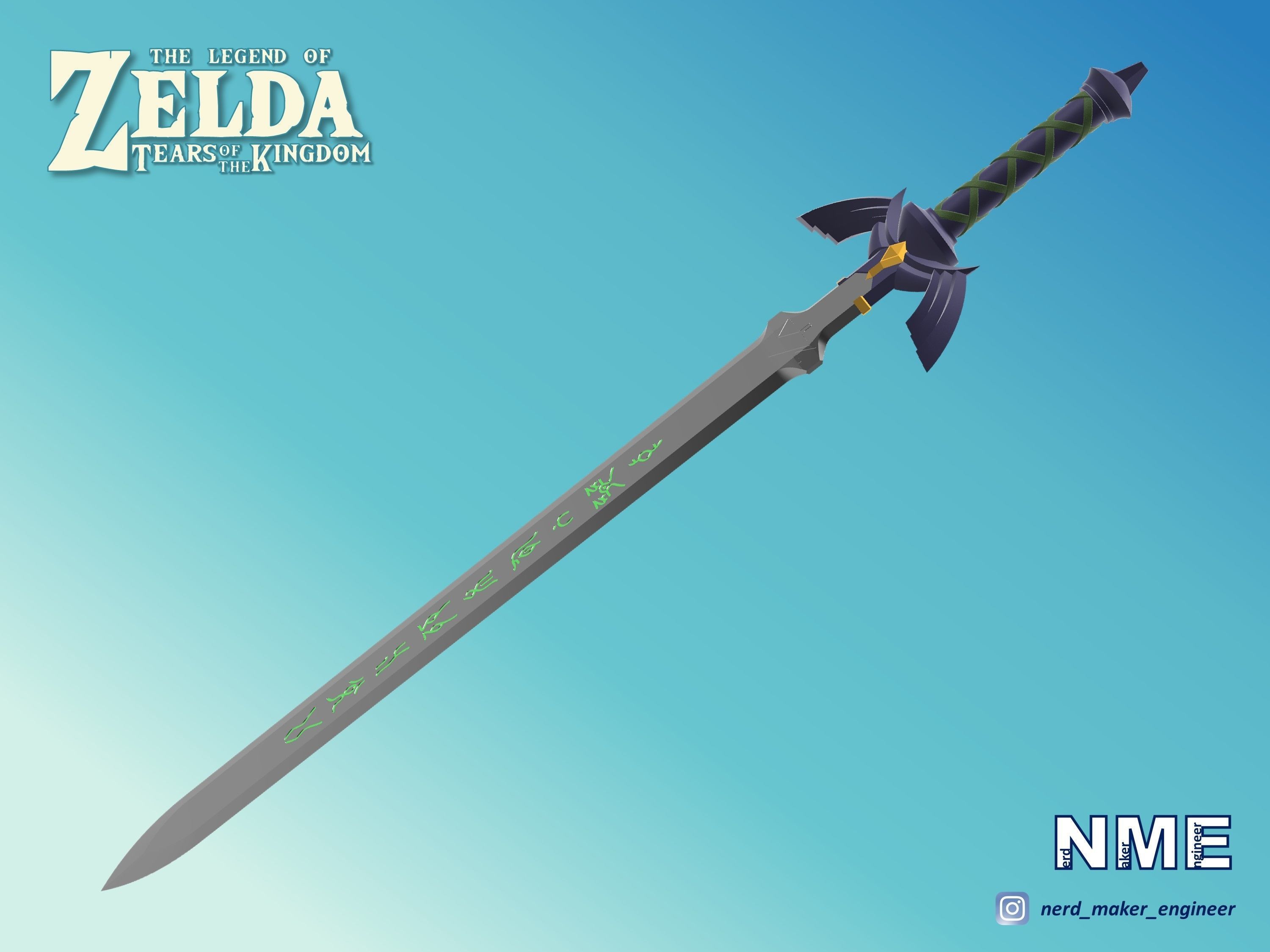 Master Sword - Zelda Tears of the Kingdom - Decayed and Fused - 3D ...
