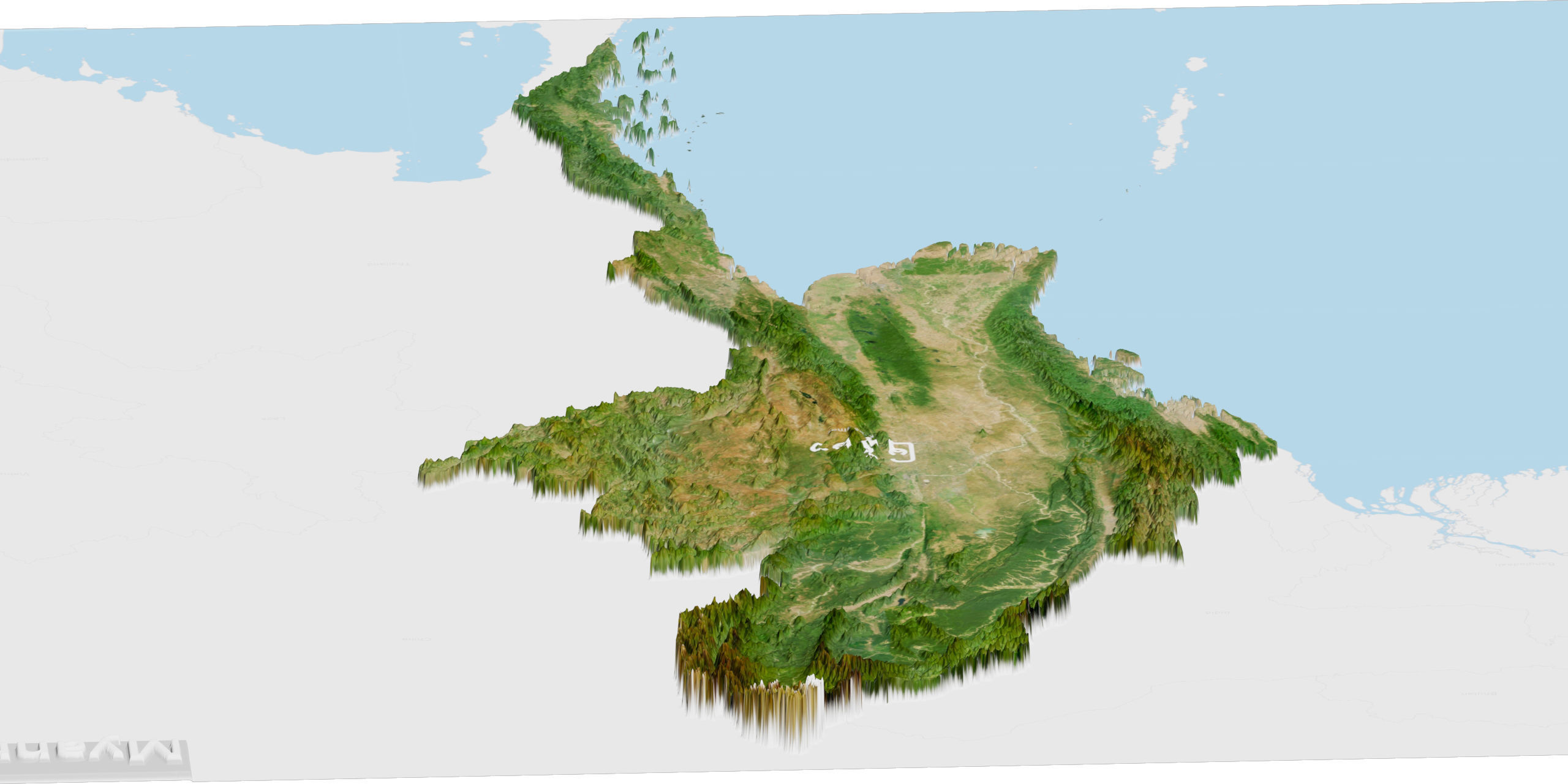 Myanmar Terrain Topography Elevation DEM Geography Landscapemap free 3D ...