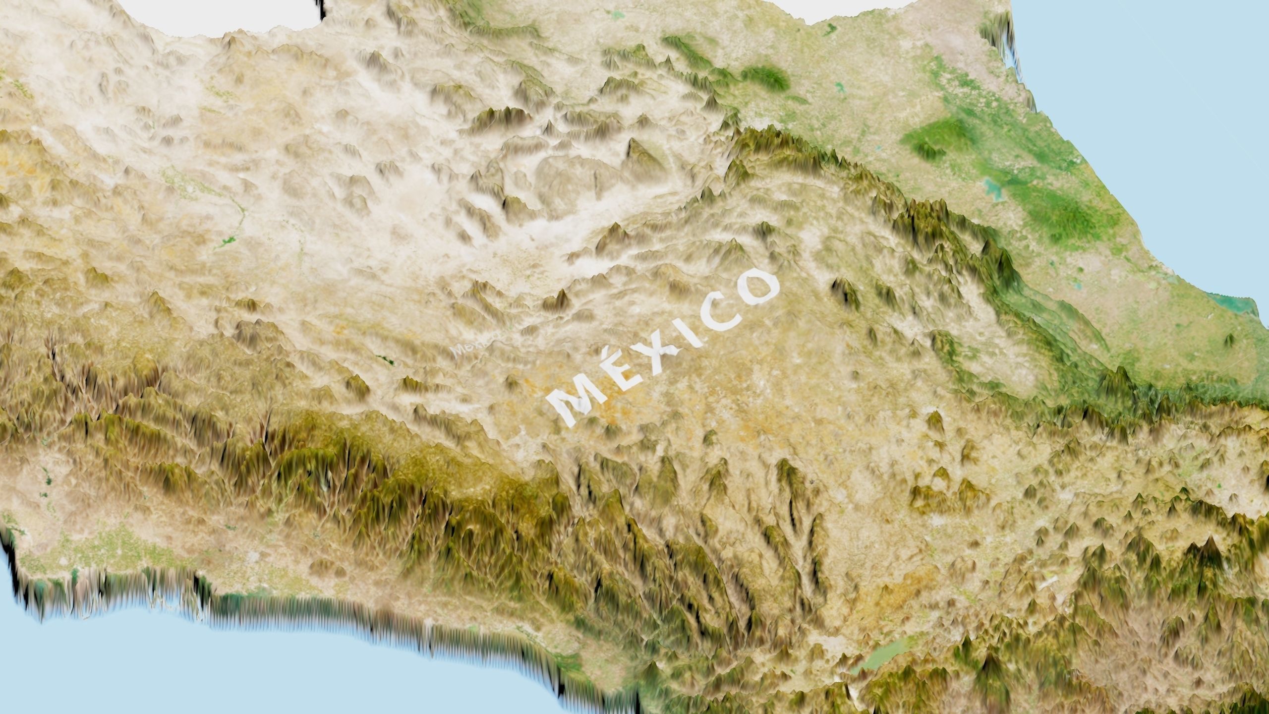 Mexico Terrain Topography Elevation DEM Geography Landscape 3D model ...