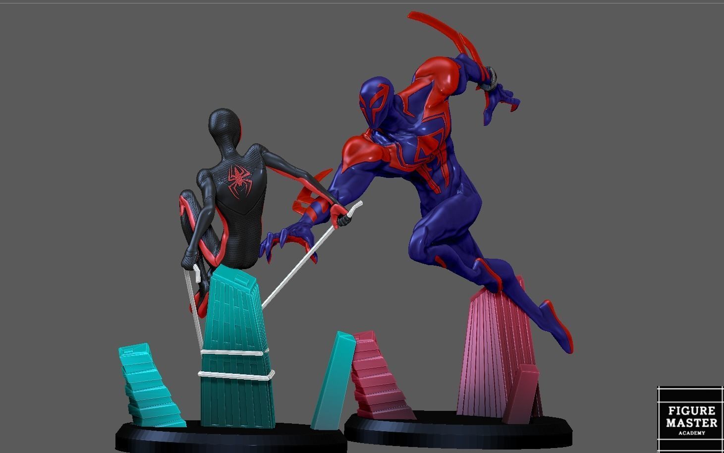 SPIDERMAN ACROSS THE SPIDERVERSE MILES MORALES MIGUEL 2099 PACK 3D ...