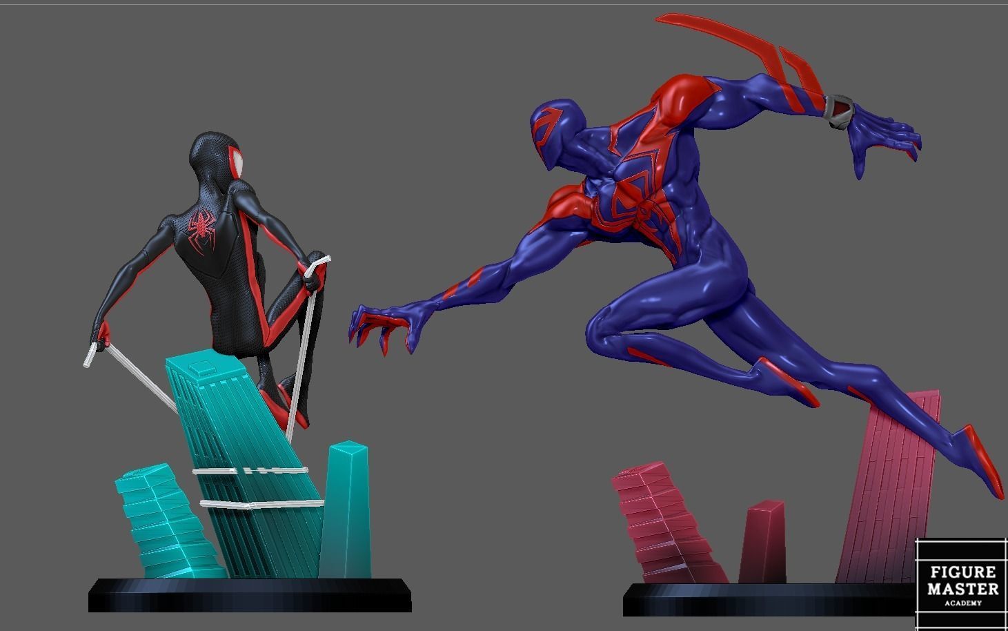 SPIDERMAN ACROSS THE SPIDERVERSE MILES MORALES MIGUEL 2099 PACK 3D ...