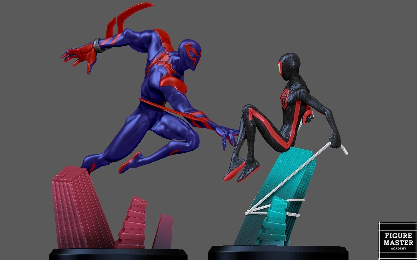 SPIDERMAN ACROSS THE SPIDERVERSE MILES MORALES MIGUEL 2099 PACK 3D ...