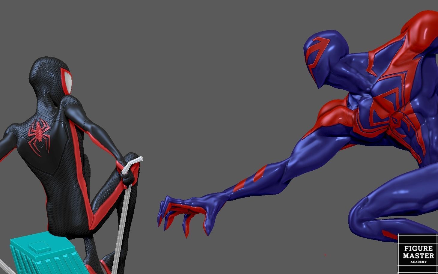SPIDERMAN ACROSS THE SPIDERVERSE MILES MORALES MIGUEL 2099 PACK 3D ...