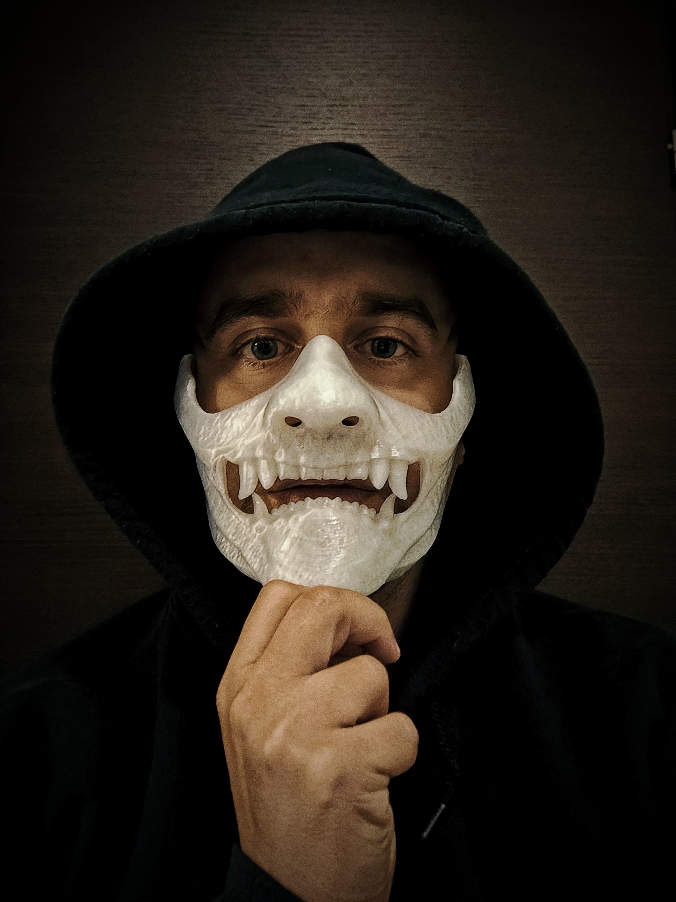 Half oni mask 3D model 3D printable | CGTrader