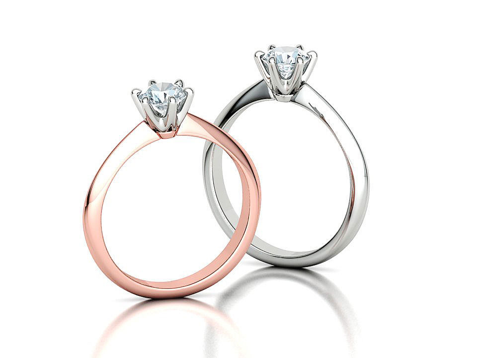 Solitaire Rings Collection 30 pointer and 50 pointer diamonds | CGTrader