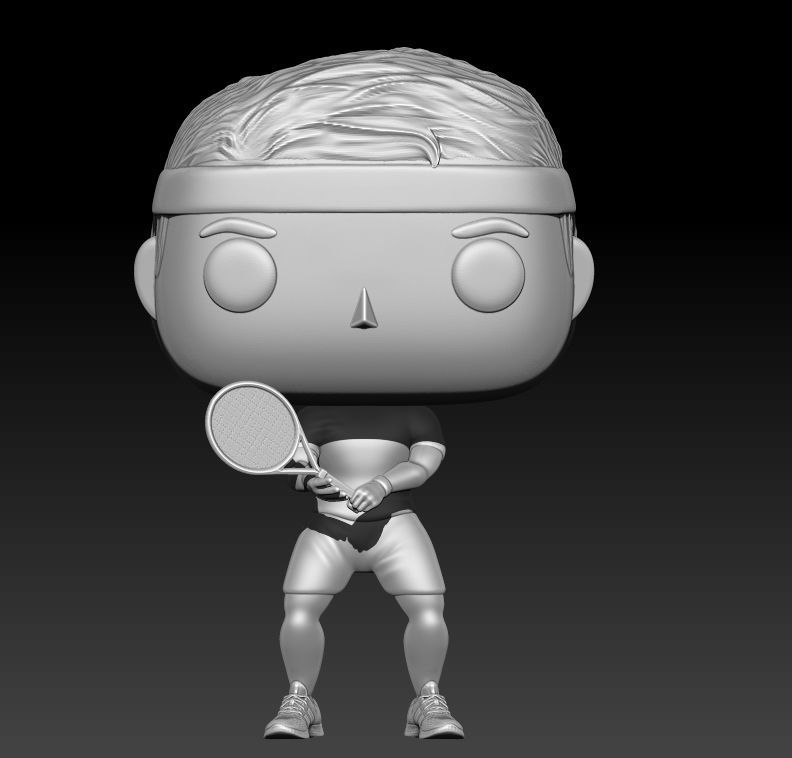 Tennis Funko 3D model 3D printable | CGTrader