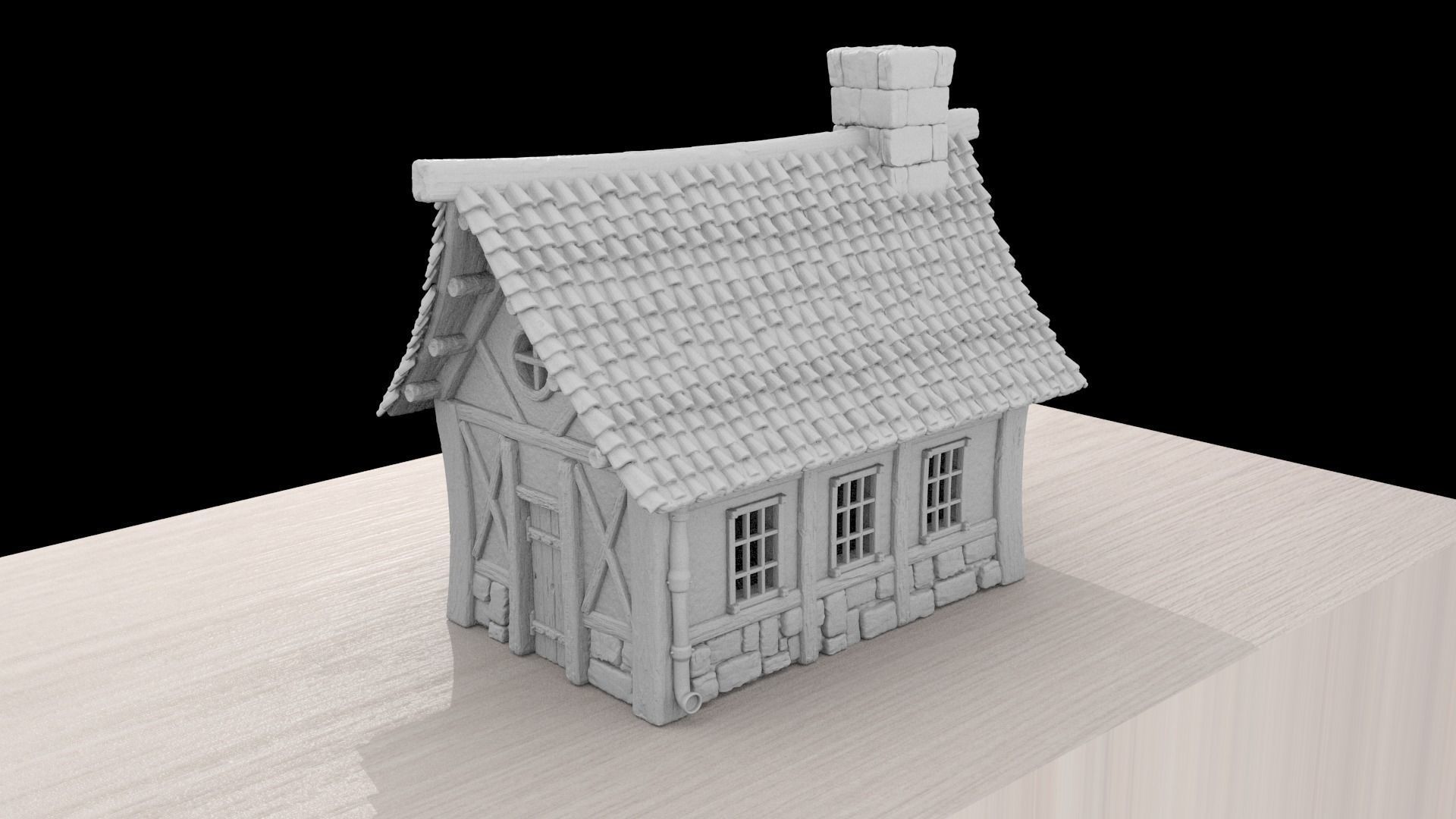 PRINTABLE MEDIEVAL HOUSE 3D model 3D printable | CGTrader