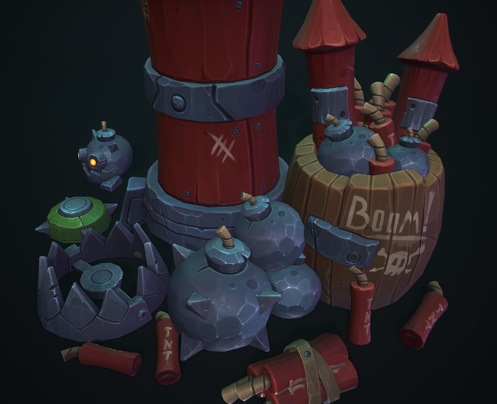 3D model Stylized Goblin Explosives VR / AR / low-poly | CGTrader