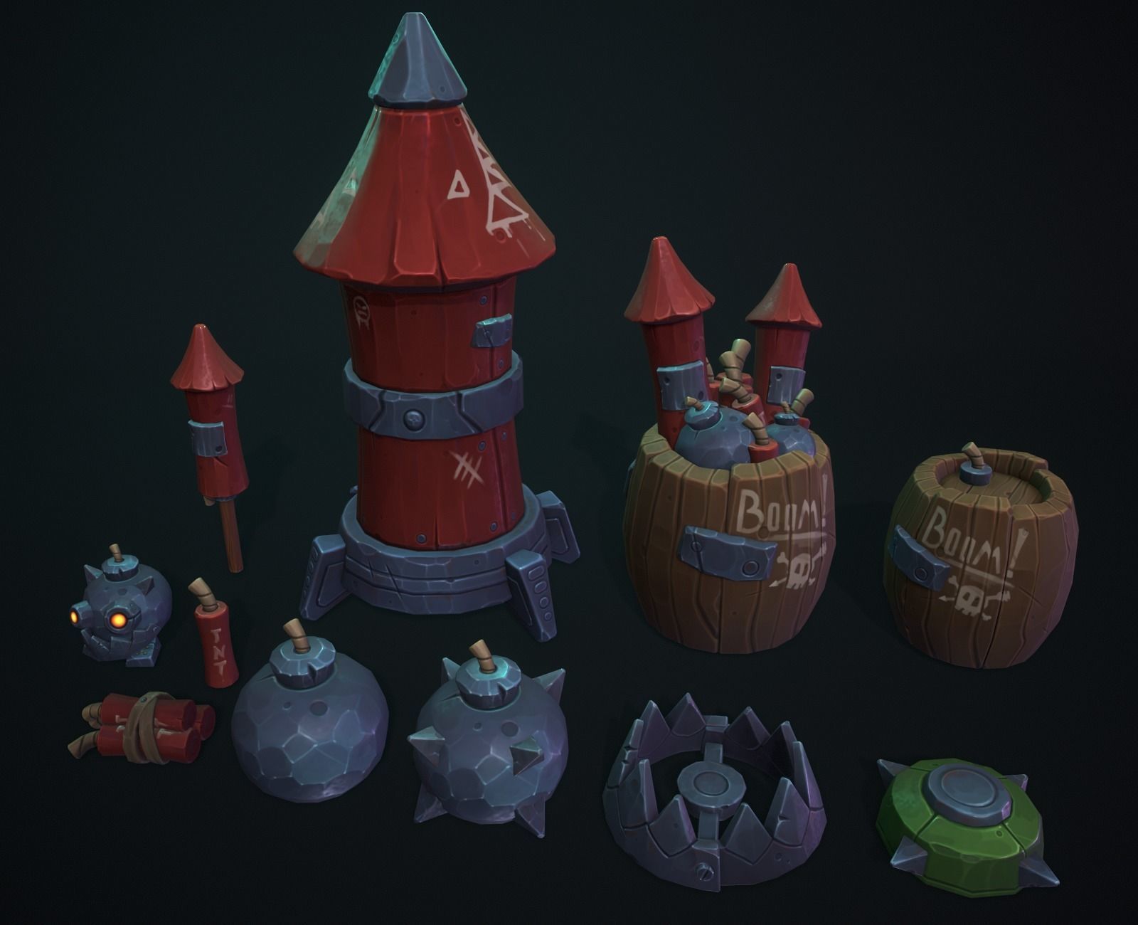 3D model Stylized Goblin Explosives VR / AR / low-poly | CGTrader