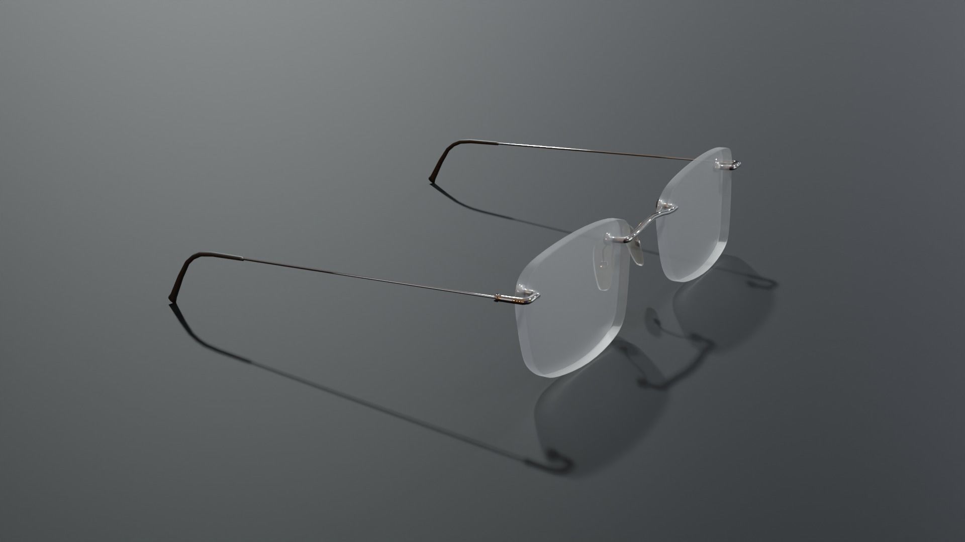 3D model Realistic Rimless Glasses VR / AR / low-poly | CGTrader
