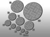 F6 - CHECKER BRICK 20-120mm Round Bases 3D model 3D printable | CGTrader