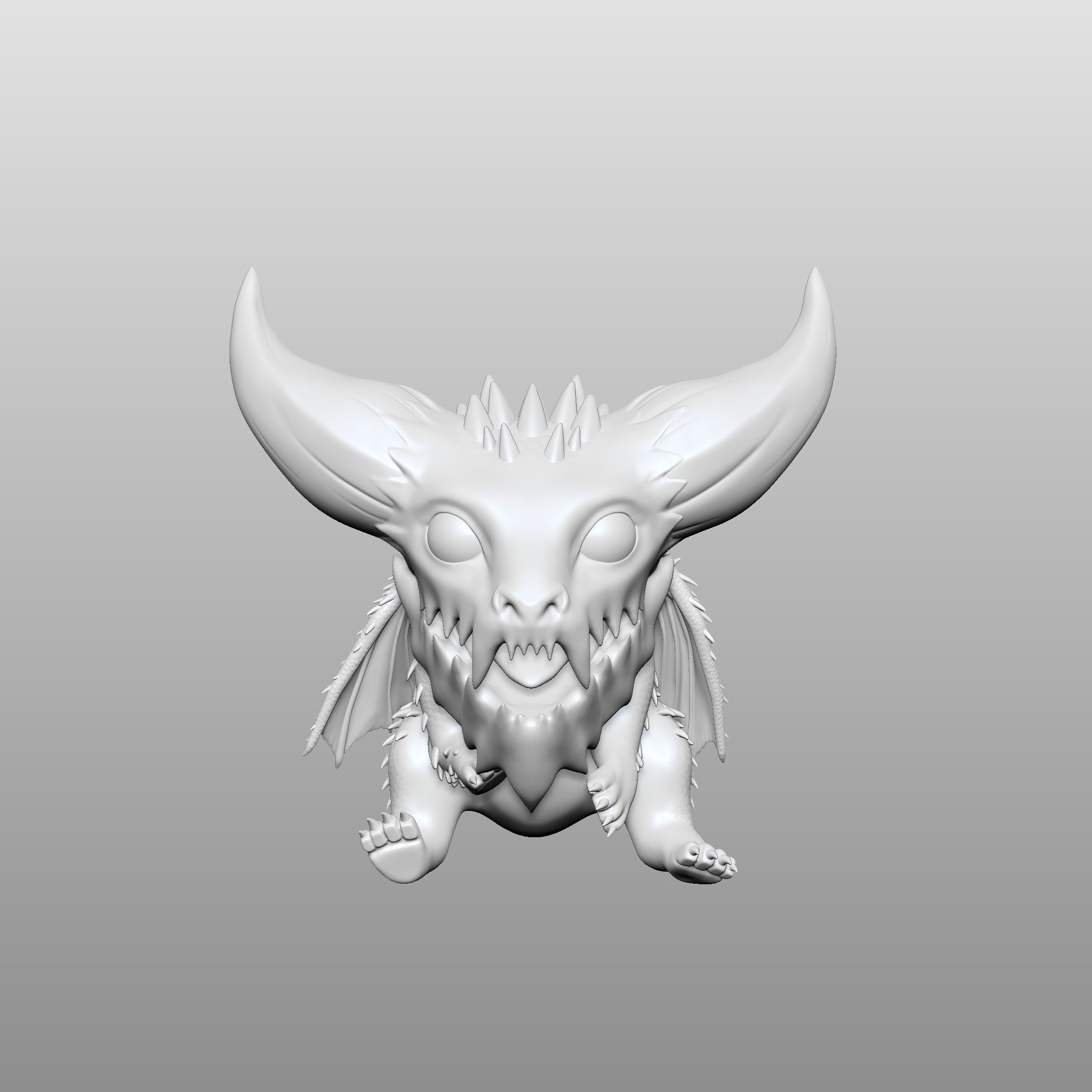 Nergigante - Monster Hunter World Chibi V1 3D model 3D printable | CGTrader