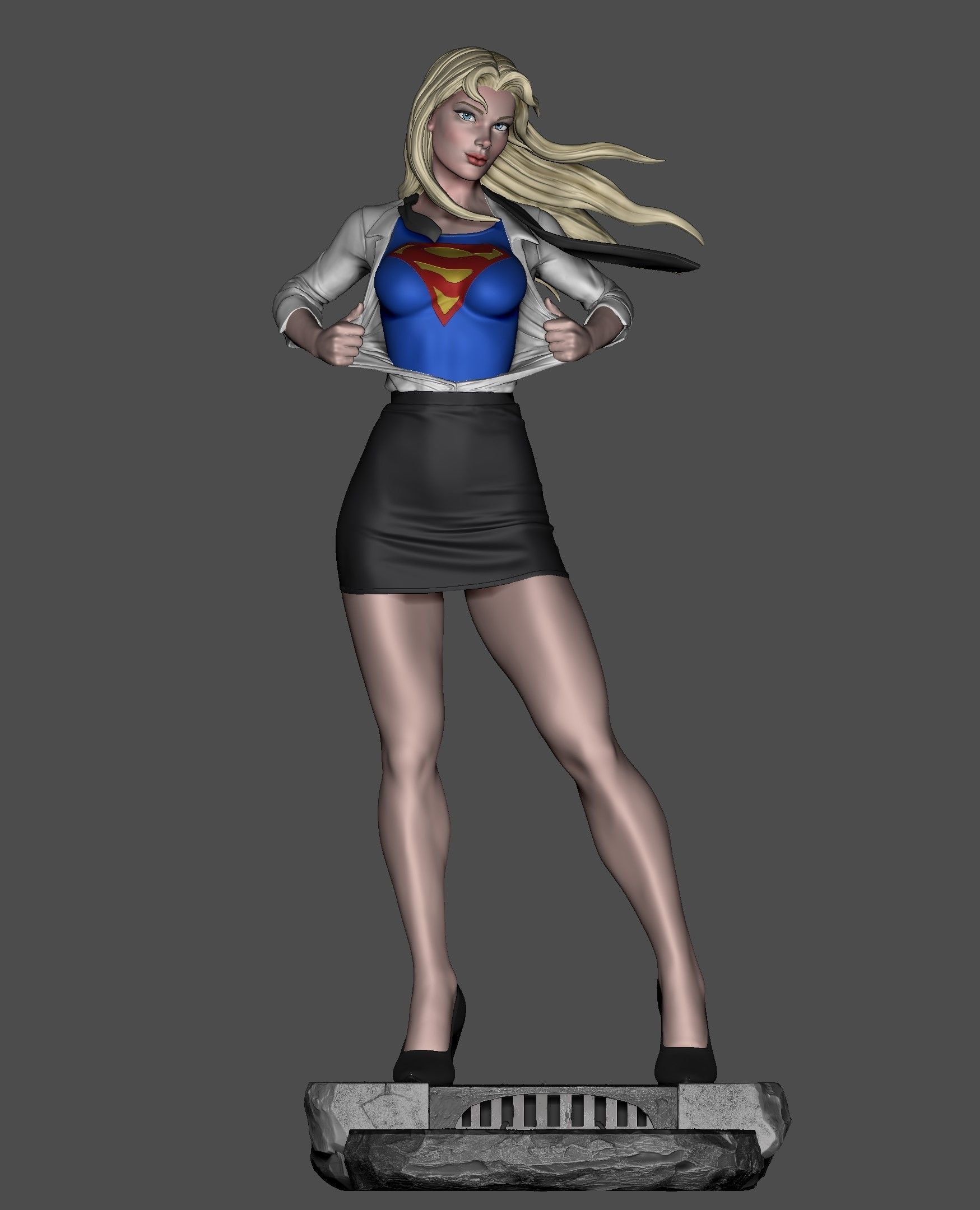 Supergirl 3D model 3D printable | CGTrader