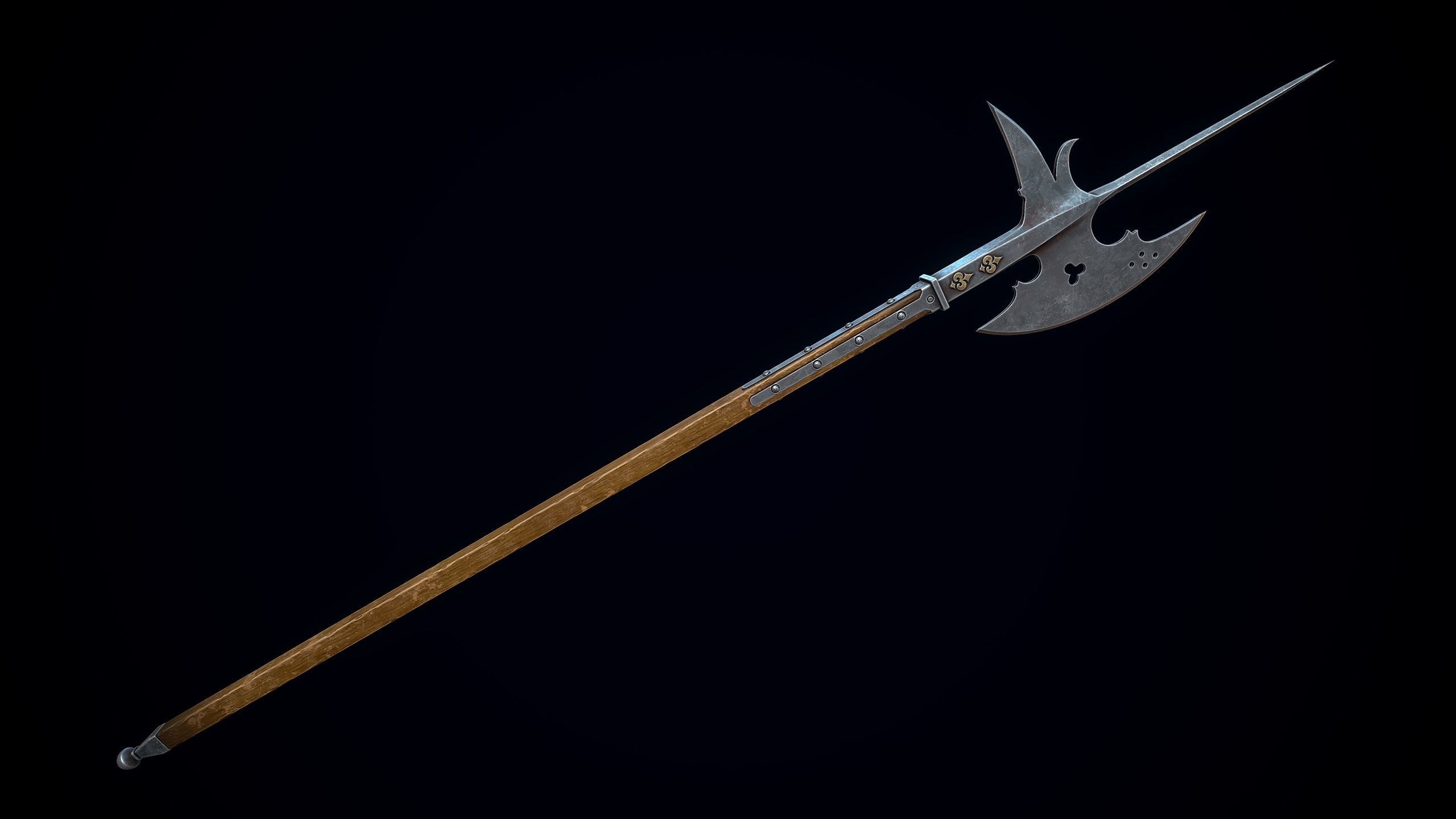3D model Medieval Halberd VR / AR / low-poly | CGTrader