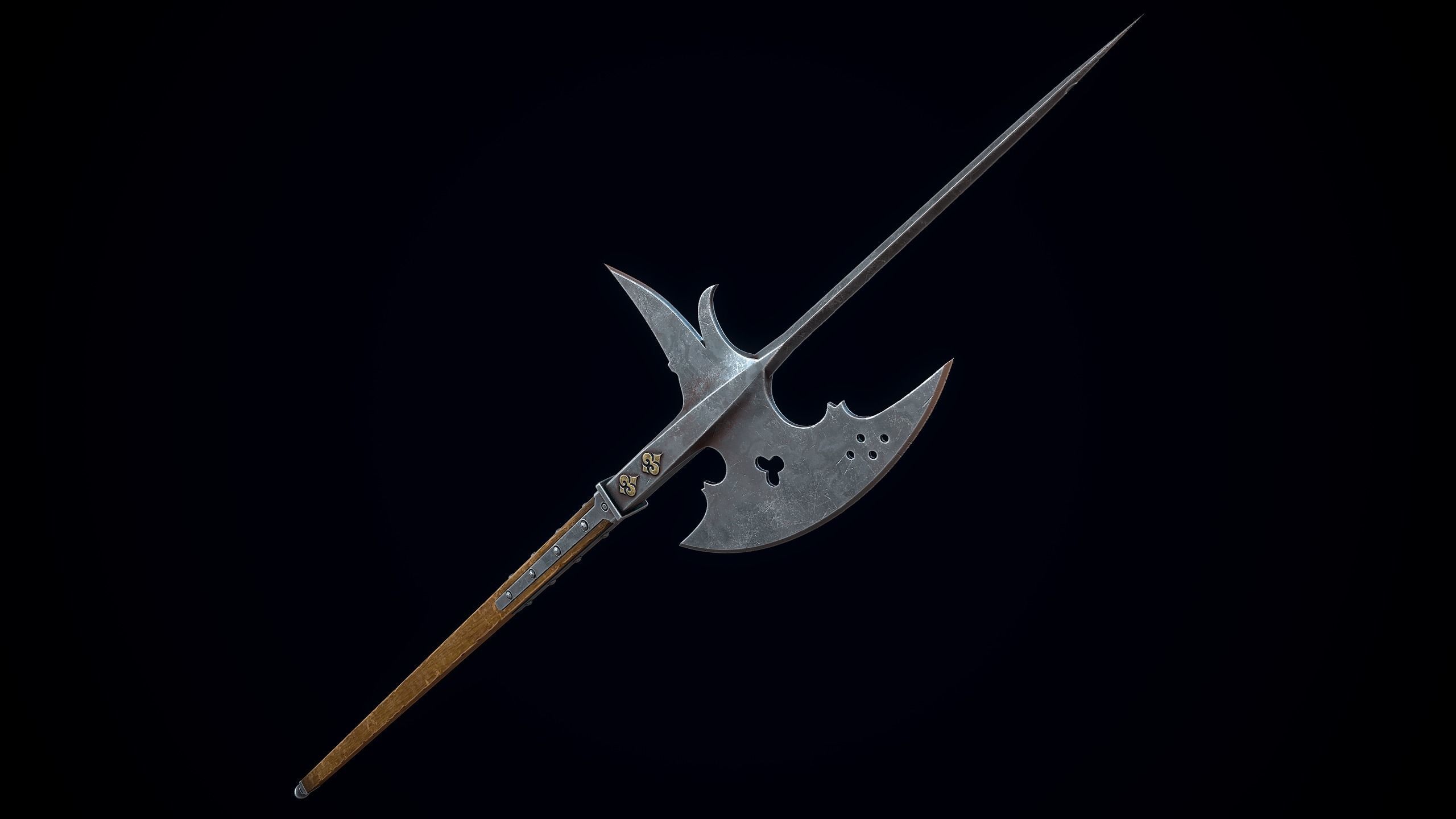 3D model Medieval Halberd VR / AR / low-poly | CGTrader
