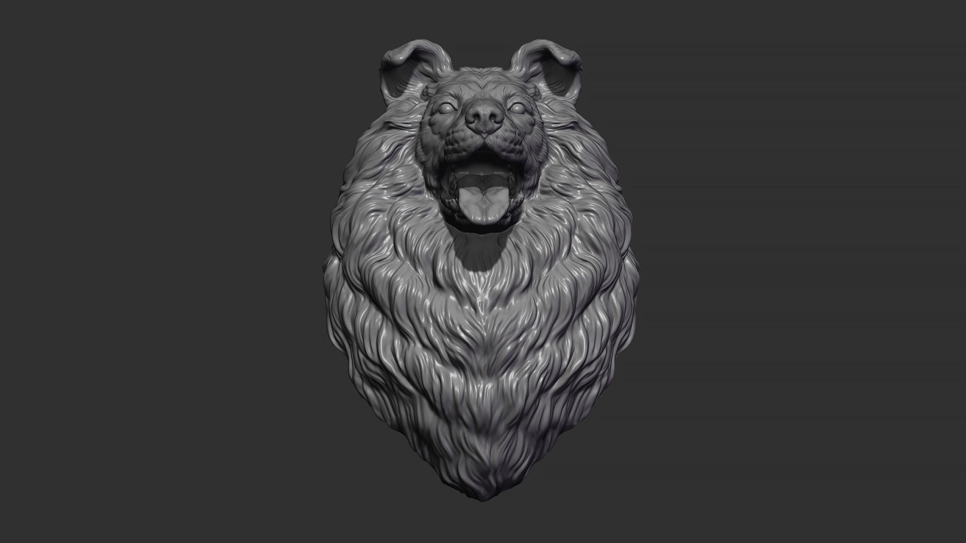 Collie Dog head 3D model 3D printable | CGTrader