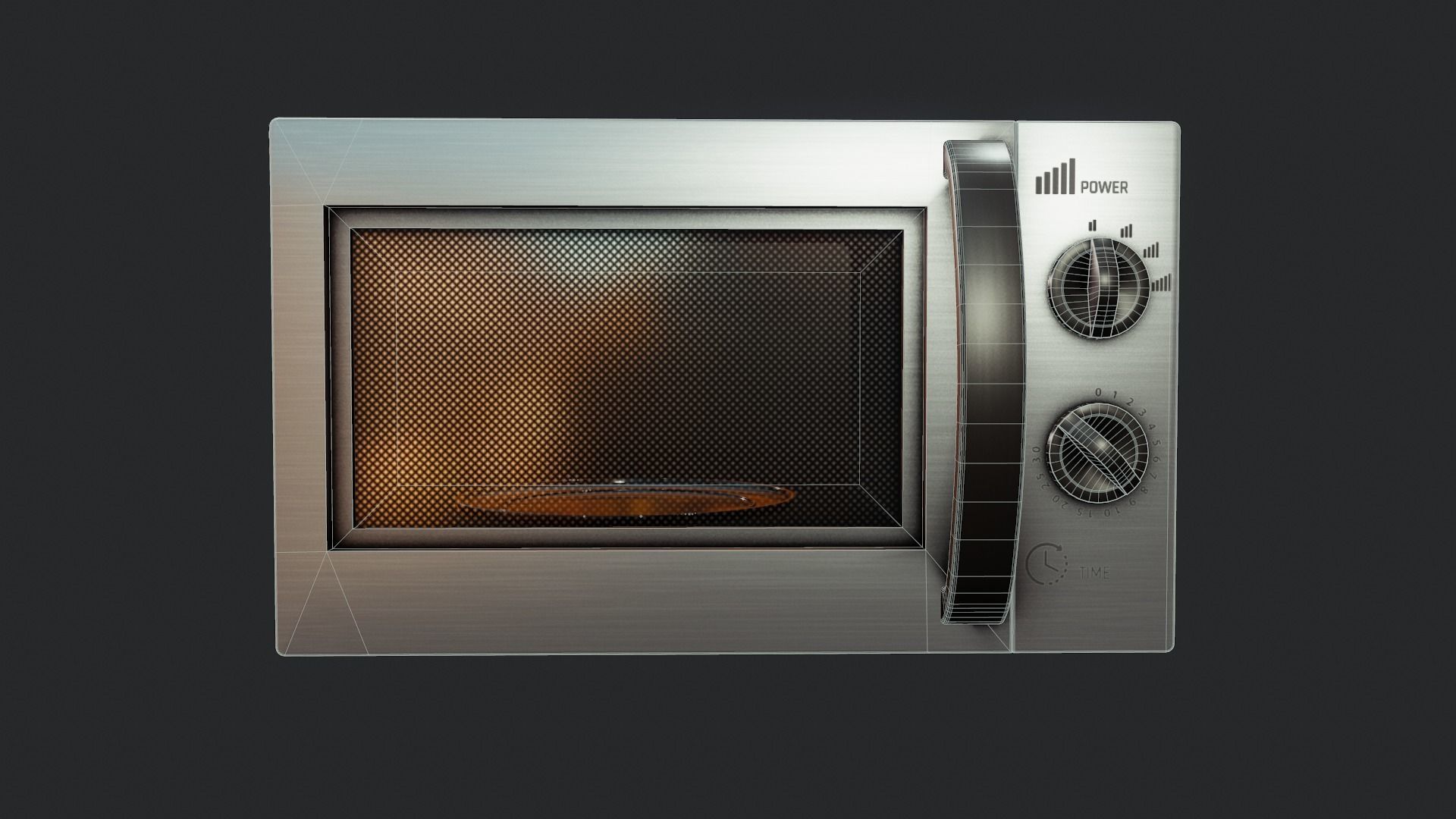 3D model Retro Microwave - Tutorial Included VR / AR / low-poly | CGTrader
