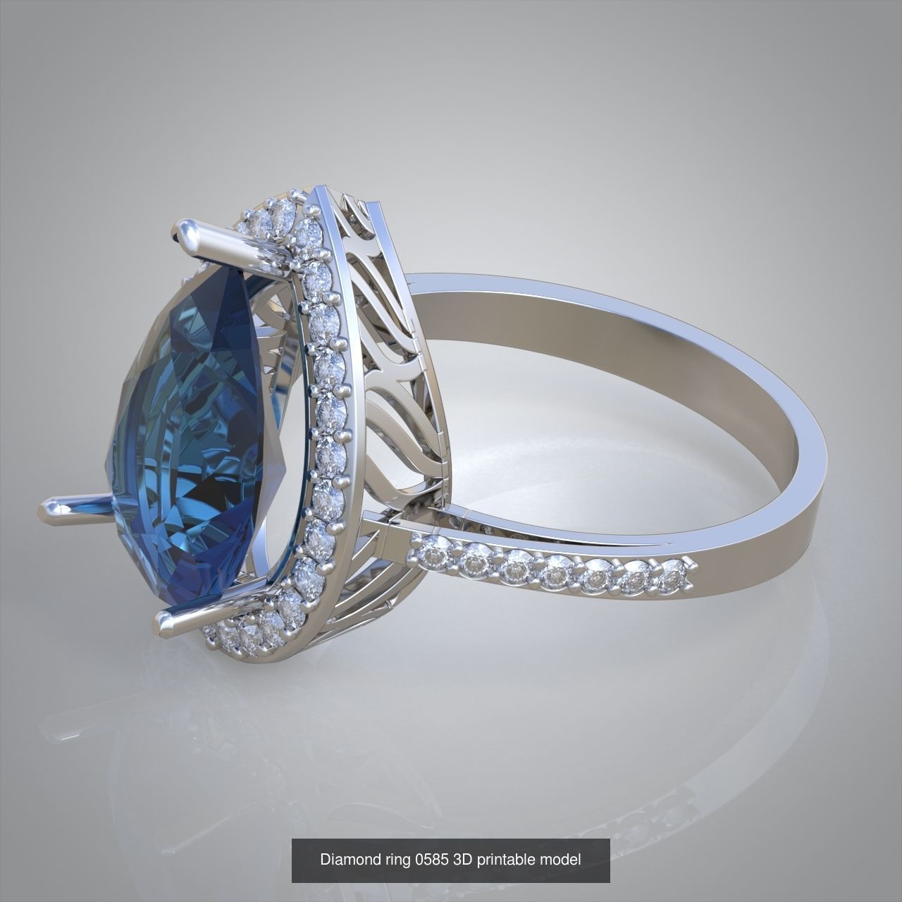 Ring Earring and Pendant Set 3D printable model 0093 3D Model ...