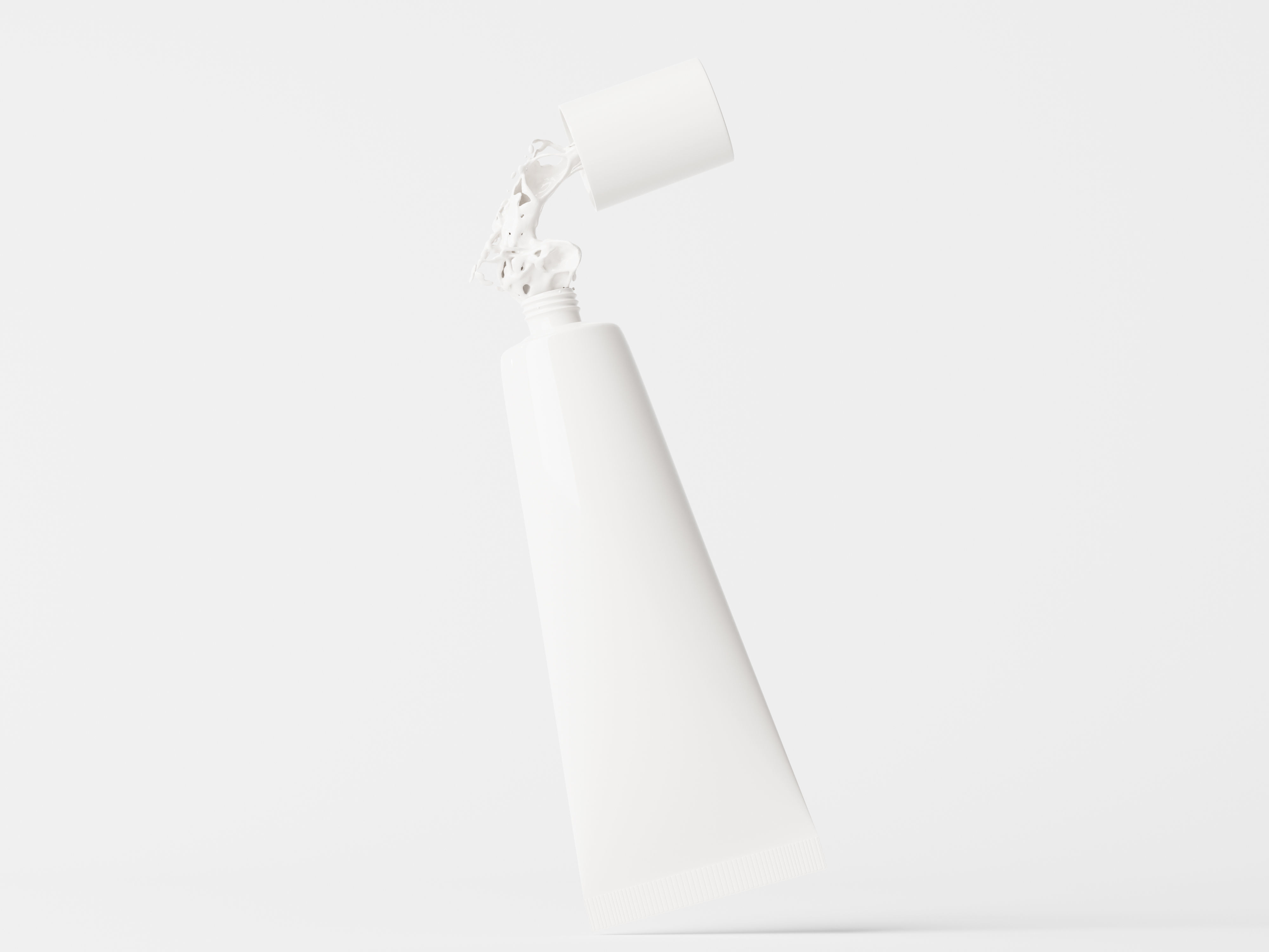 3D model Screw Cap Cream Tube with Liquid Splashes VR / AR / low-poly ...