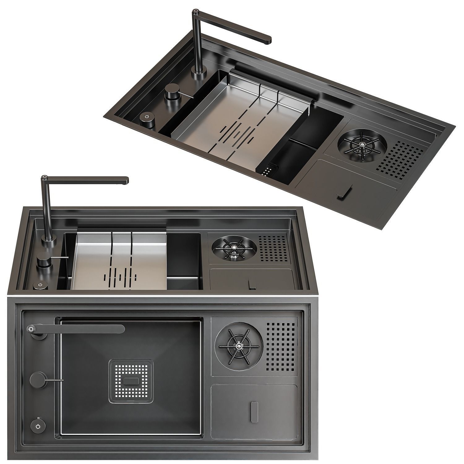 Asras sink set5 3D model | CGTrader