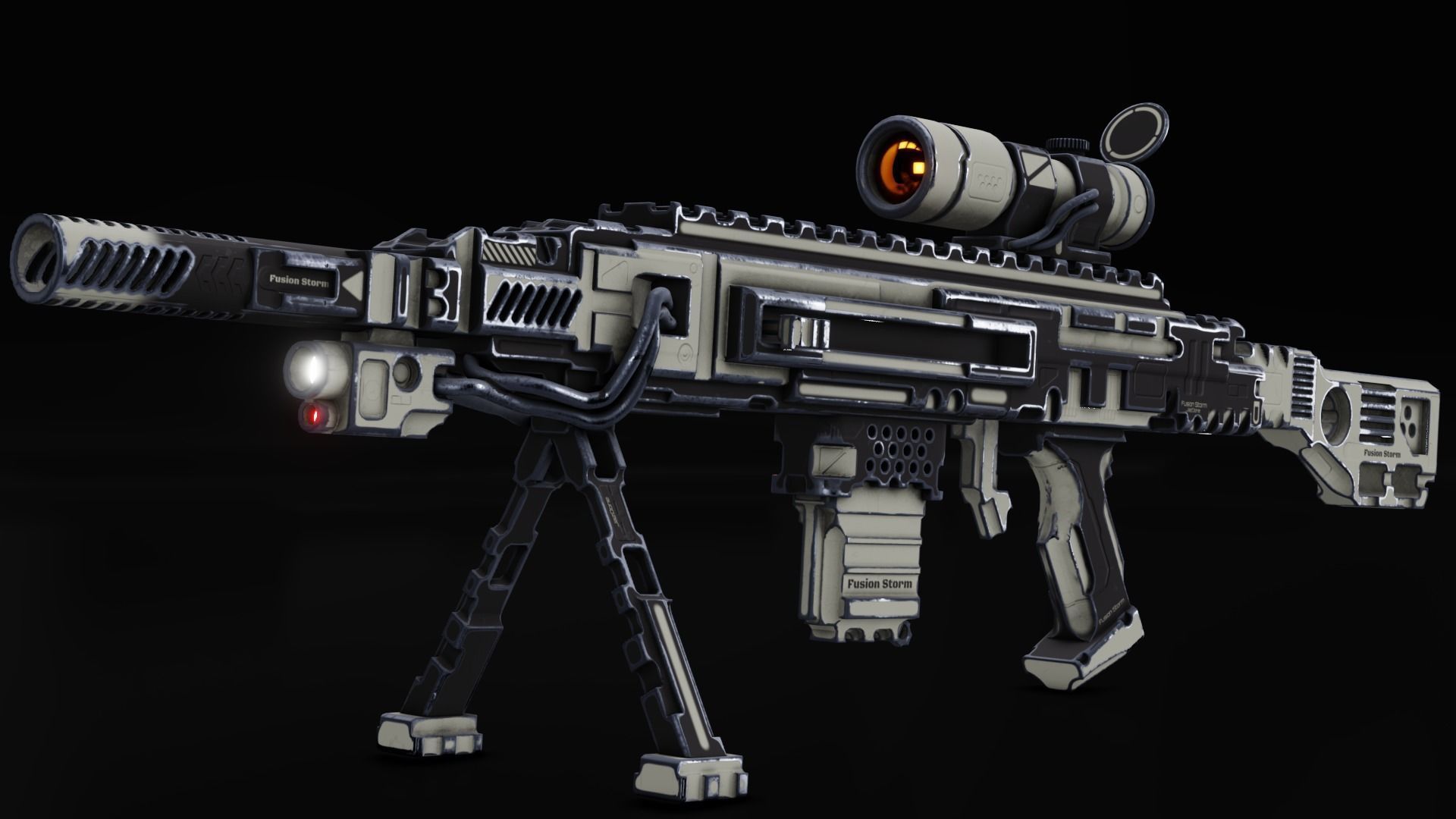 Sci-fi Gun free 3D model | CGTrader