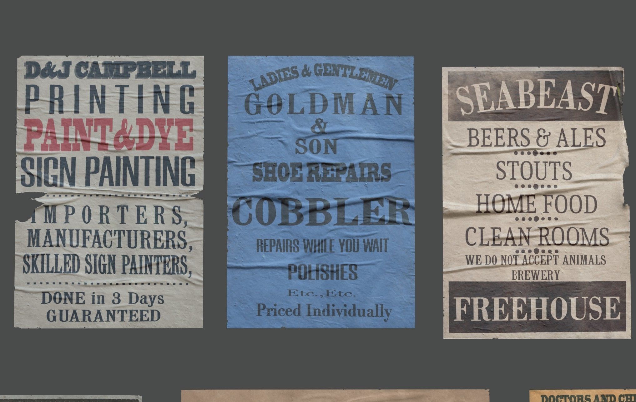 3D model Victorian Generic Poster Ads VR / AR / low-poly | CGTrader
