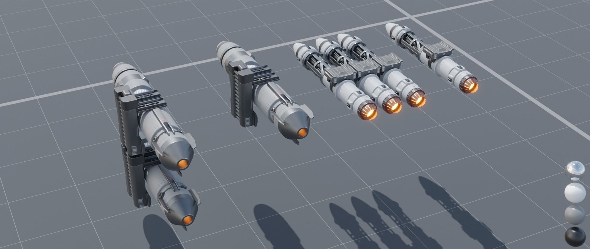 Modular missile pack 3D model | CGTrader