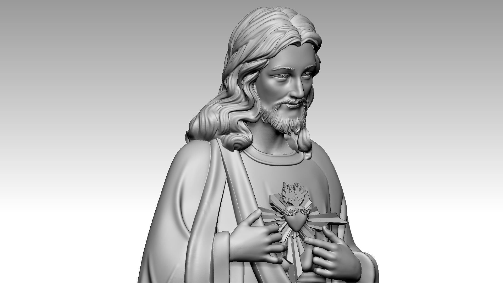 The Sacred Heart of Jesus Christ 3D model 3D printable | CGTrader