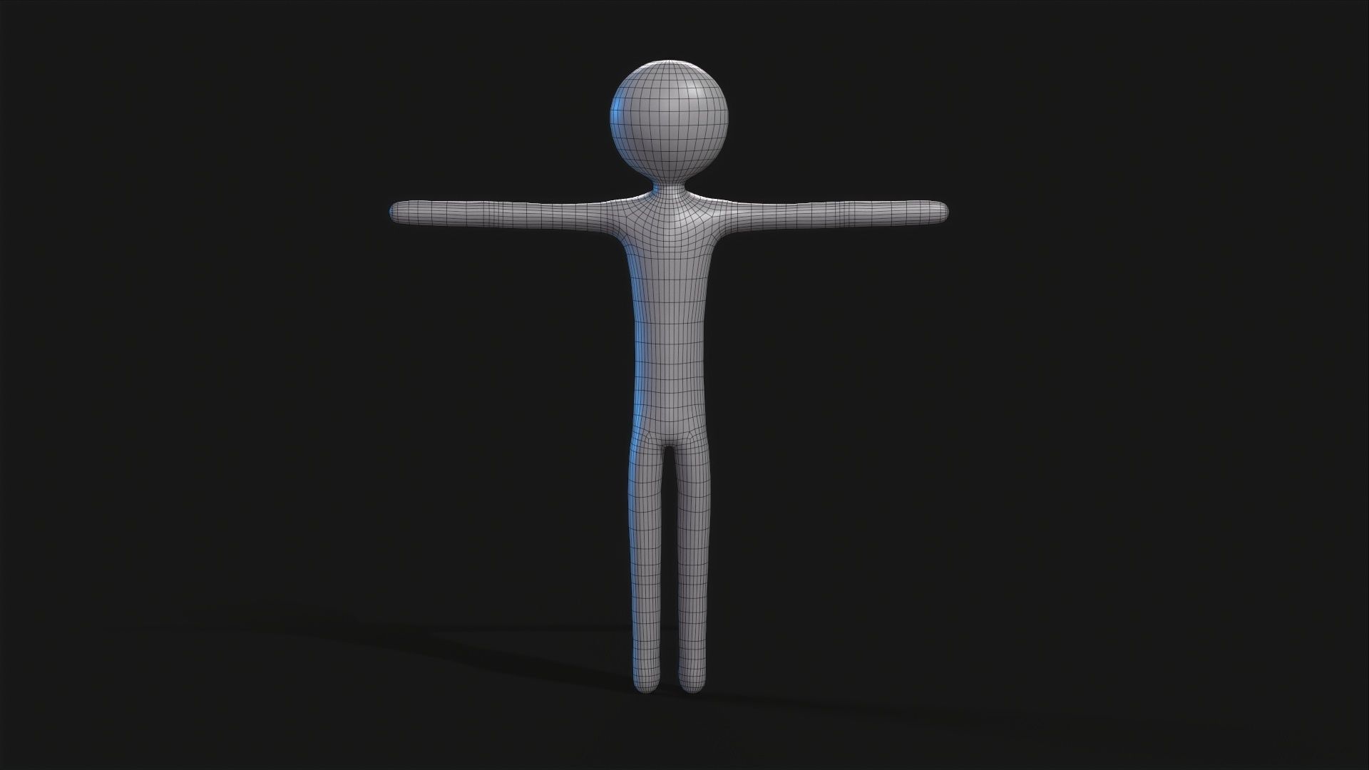 3D model Stickman Base Mesh VR / AR / low-poly | CGTrader